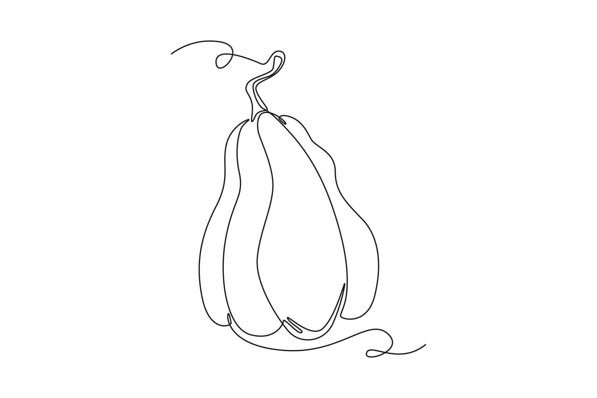 Continuous one line drawing of autumn concept. Doodle vector ...