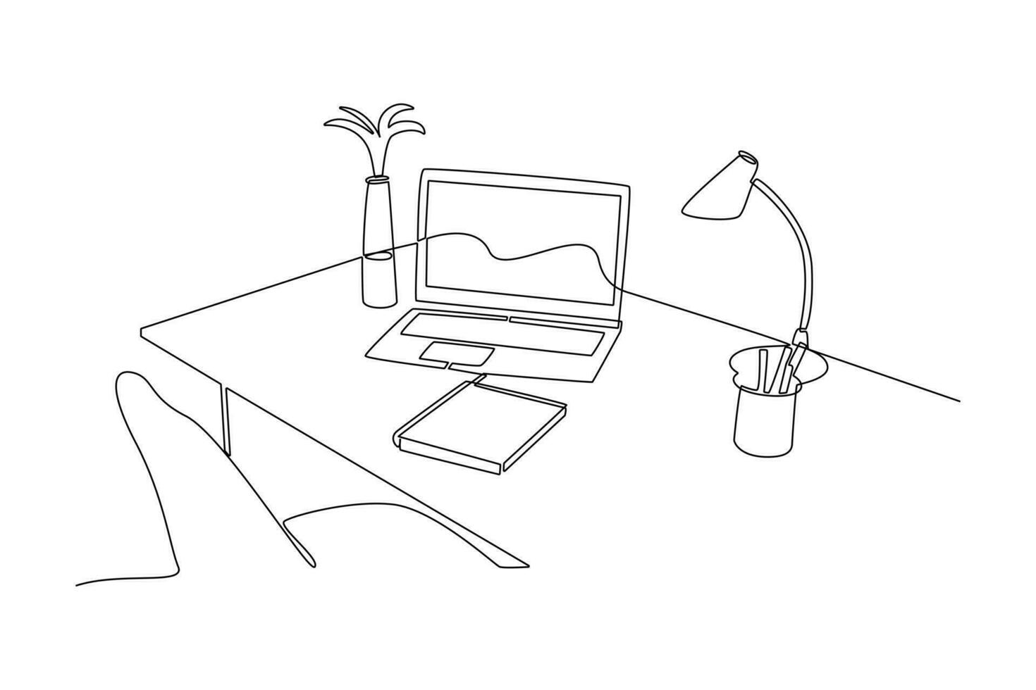 One continuous line drawing of effective and productive concept. Doodle ...