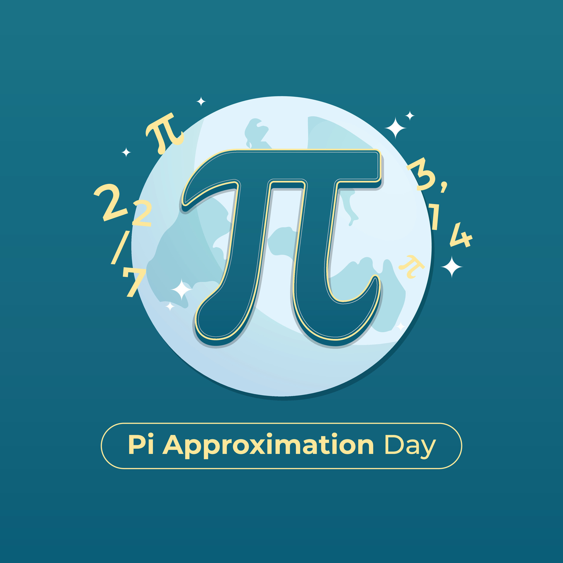 Pi Approximation Day Design Template For Greting Pi Sign Design Pi