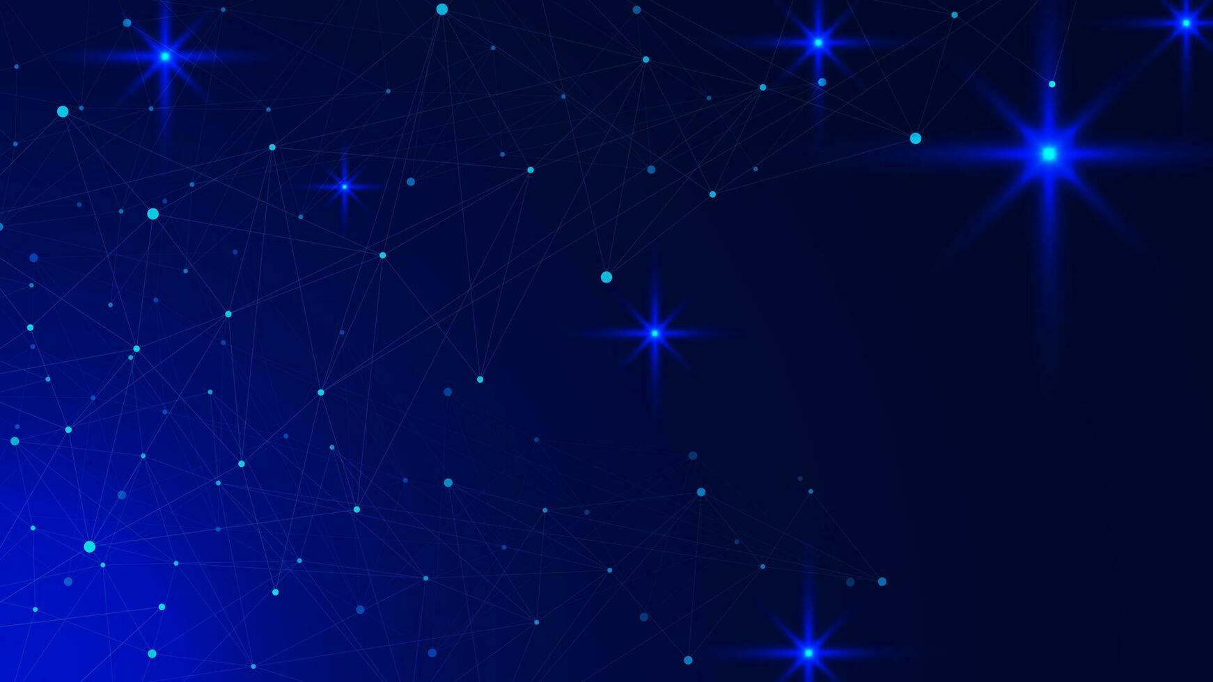 Connecting Dots And Lines With Glowing Illuminated Big Data Visualization Social Networking