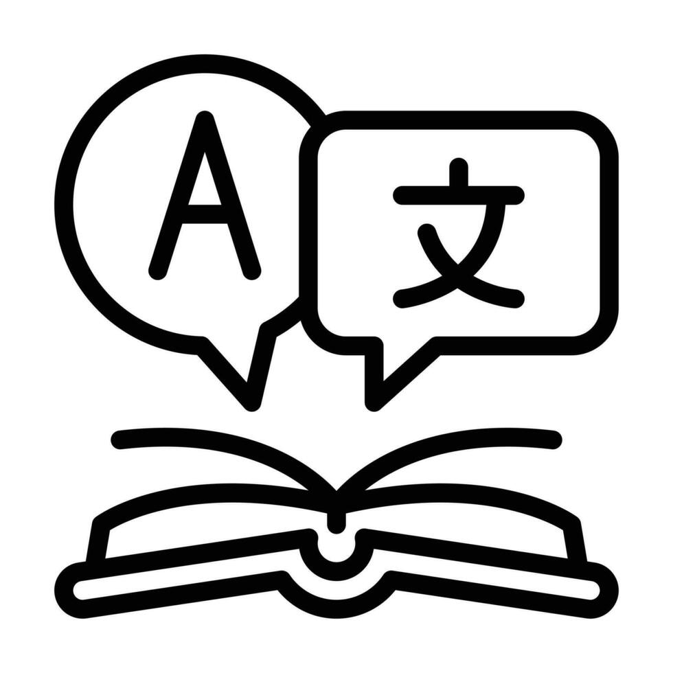 Language line icon 26539459 Vector Art at Vecteezy