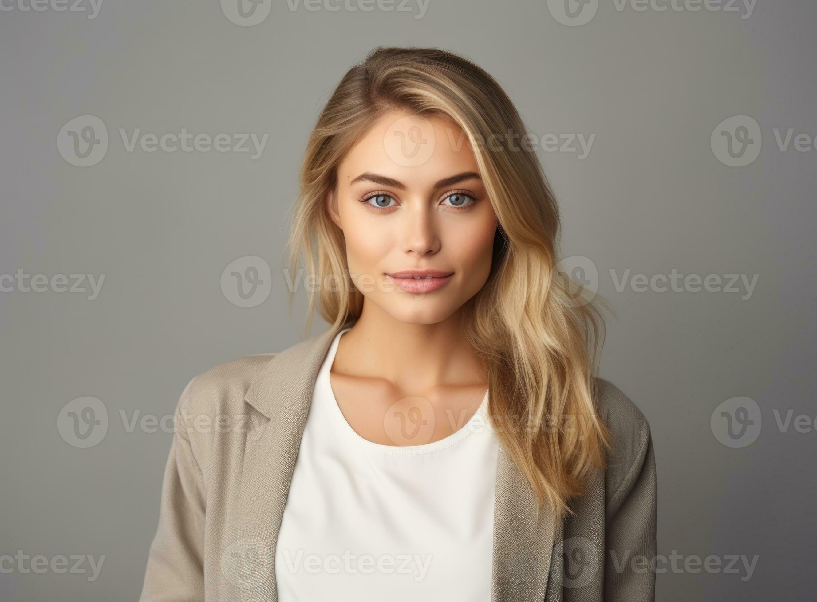 Portrait of a beautiful young woman 26540371 Stock Photo at Vecteezy