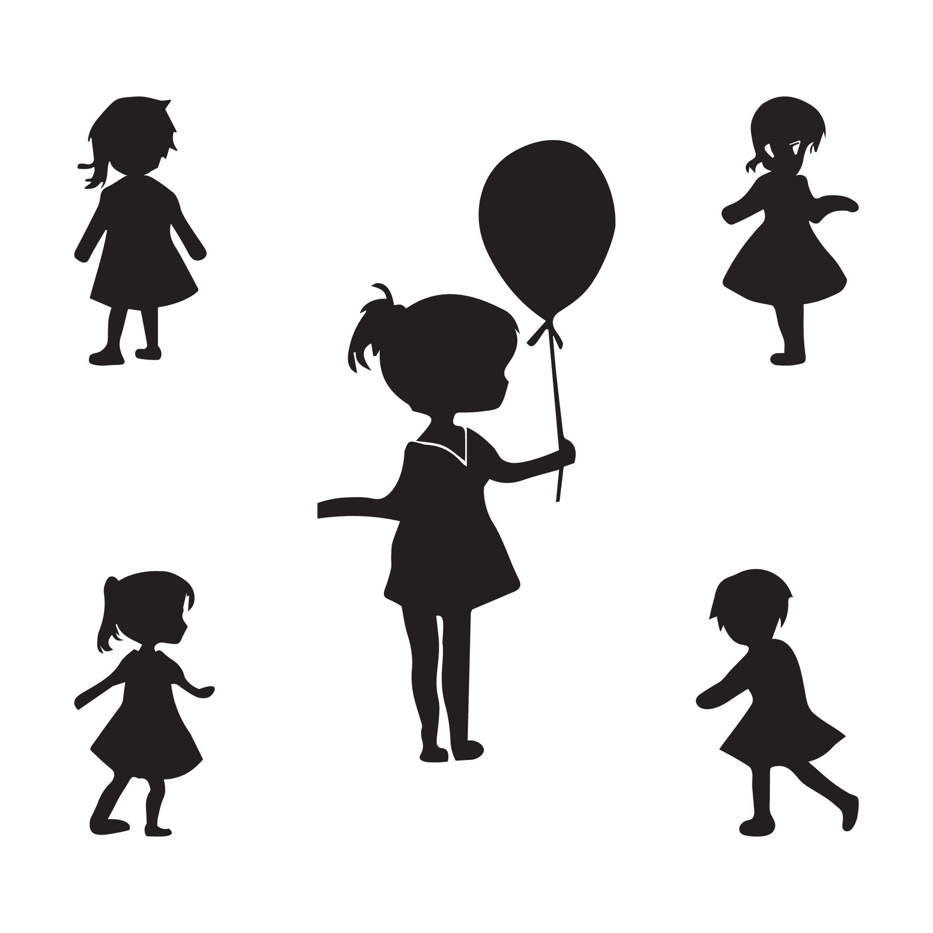 Little Girl Silhouette Charms at Summer Mathew blog