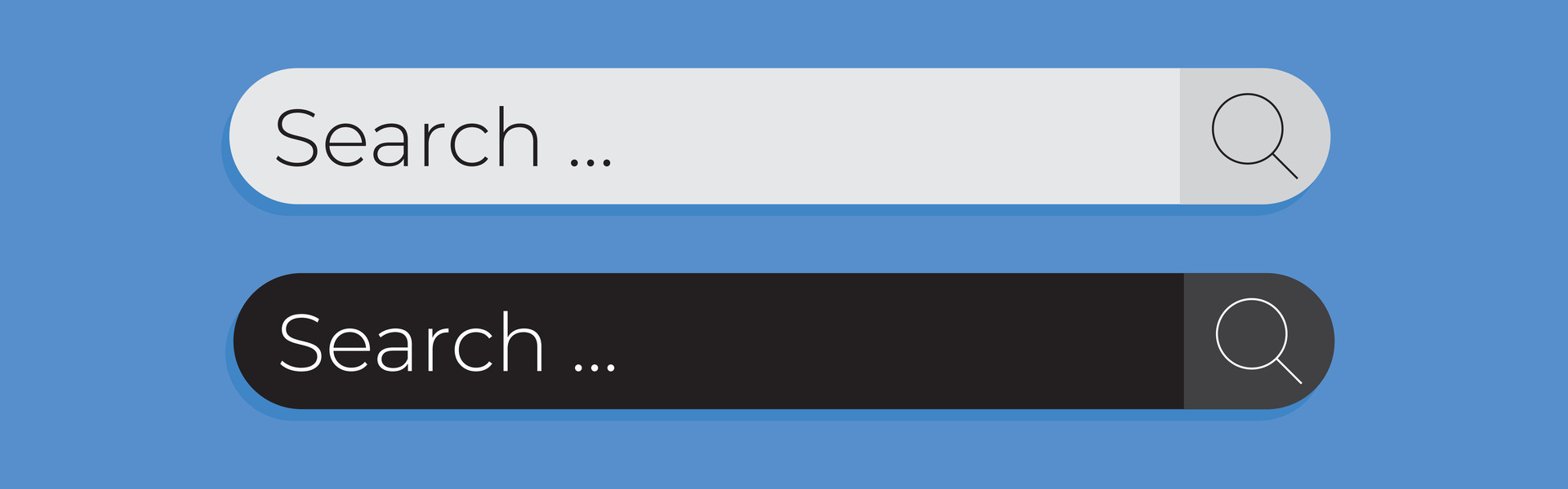 Search bar with round corners. Internet browser engine with search box ...