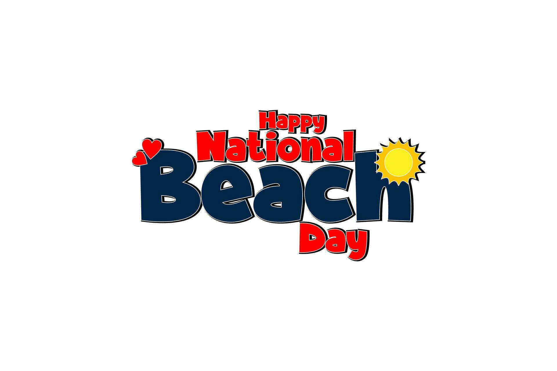 national beach day background template Holiday concept 26542793 Vector ...