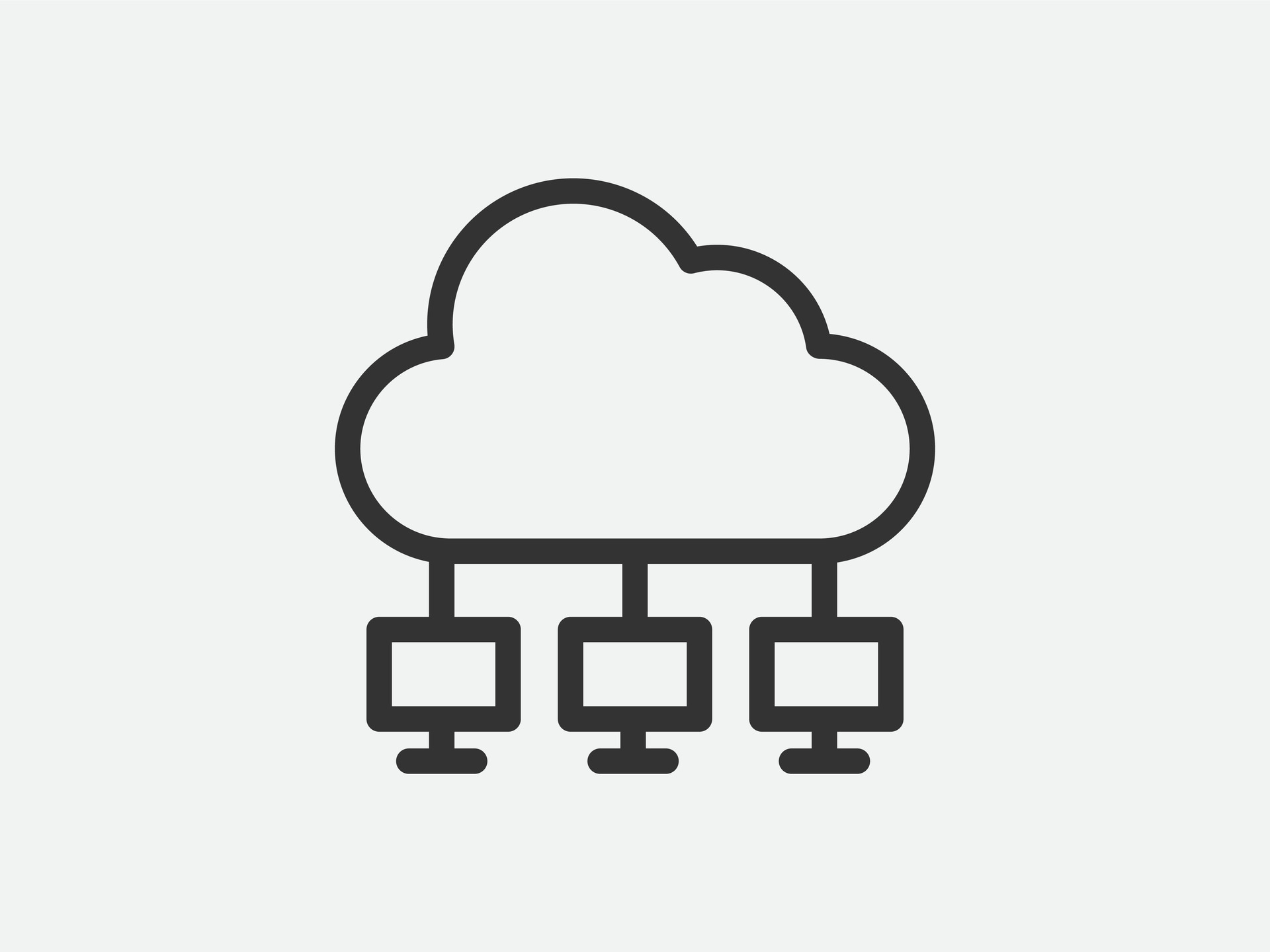 Technology Icon Vector Cloud Computing Connection Big Data Global