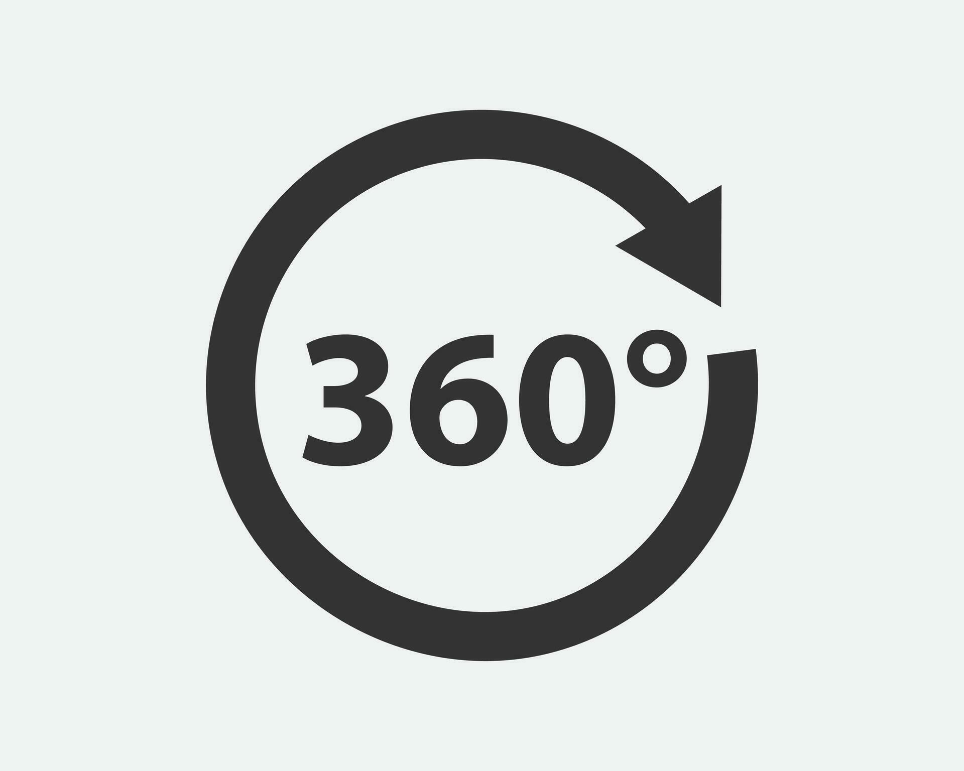 360 degree view vector icon. Signs and symbol for websites, web design ...
