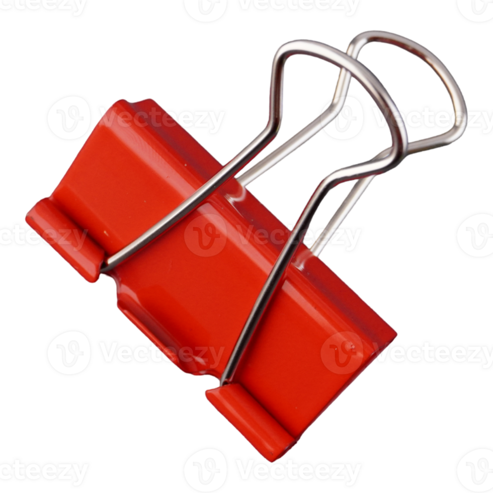 Red binder clips store