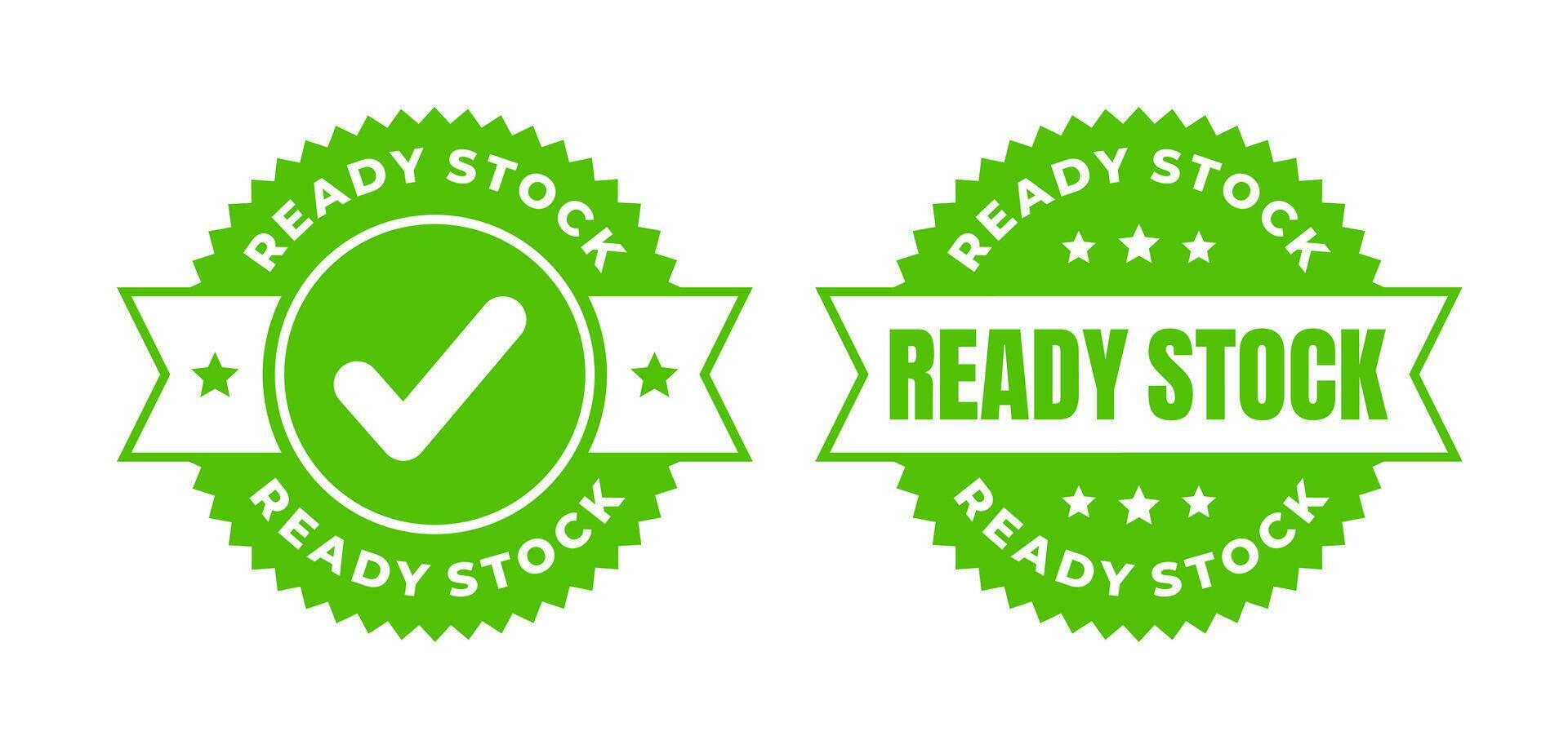 Ready stock vector circle sign with ribbon and checklist icon isolated on white background ...