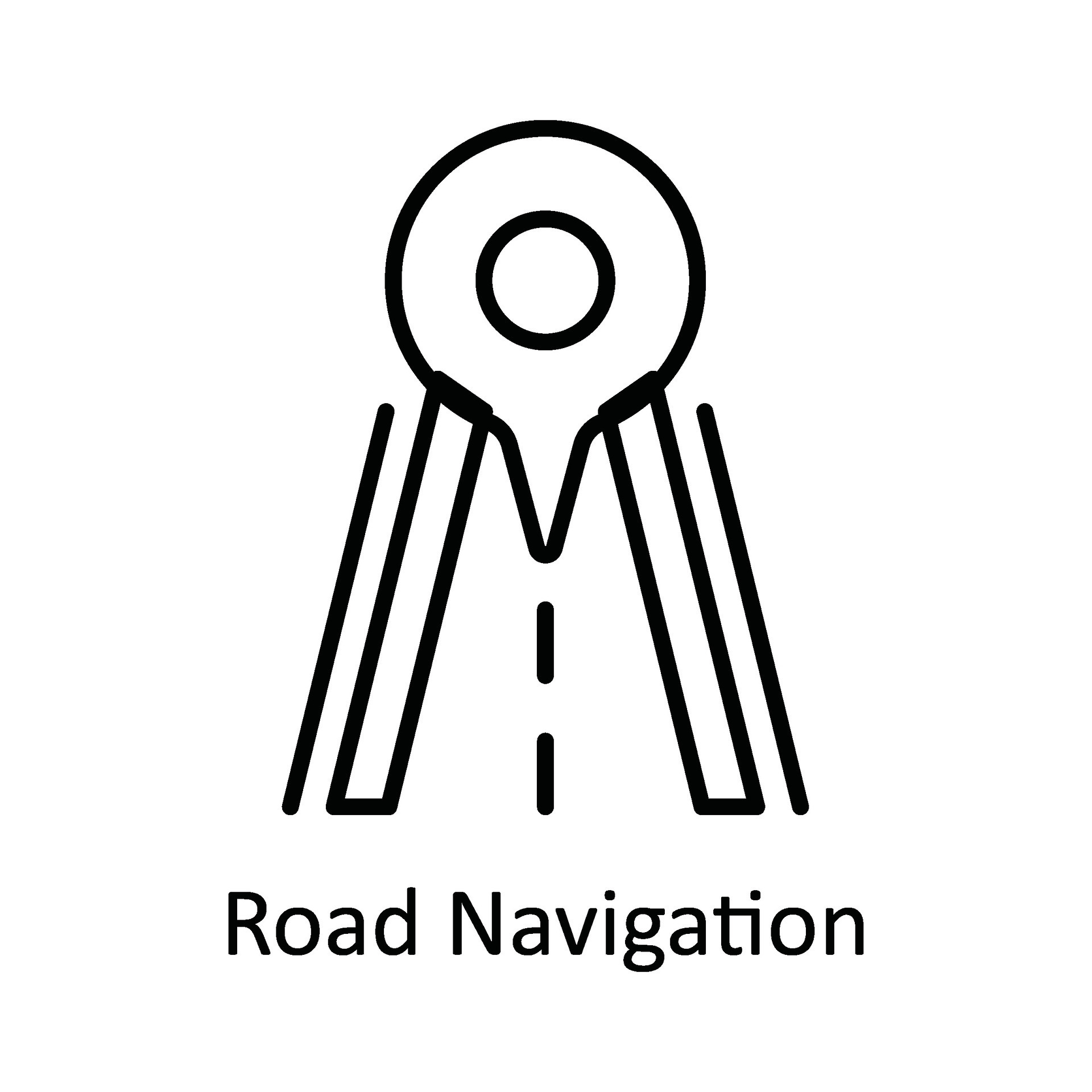 Road Navigation Vector Outline Icon Design Illustration Map And Navigation Symbol On White