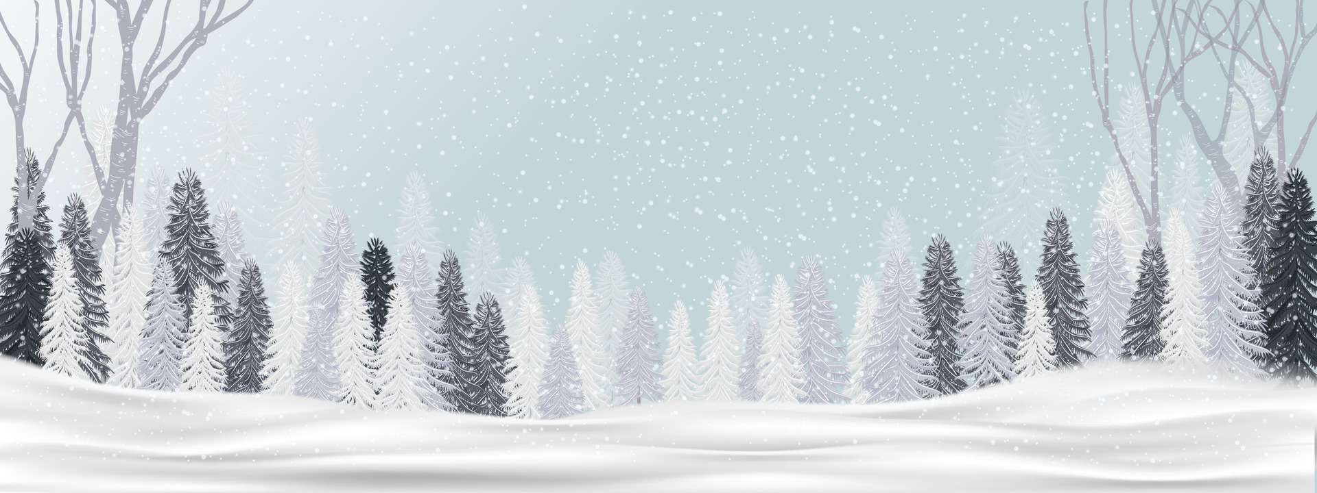 Christmas background with Beautiful Winter landscape scene snowy in ...