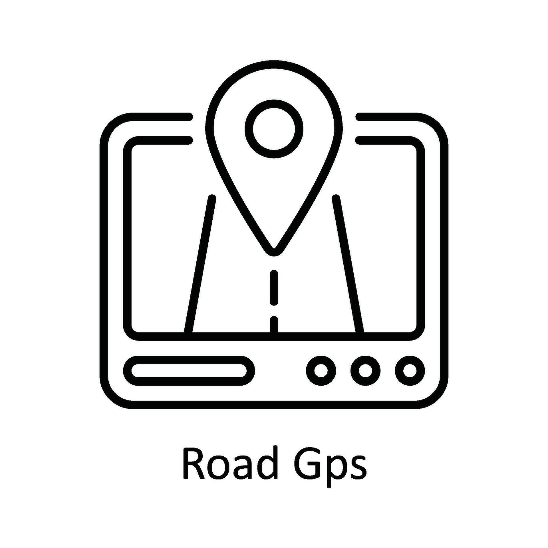 Road Gps Vector outline Icon Design illustration. Map and Navigation ...