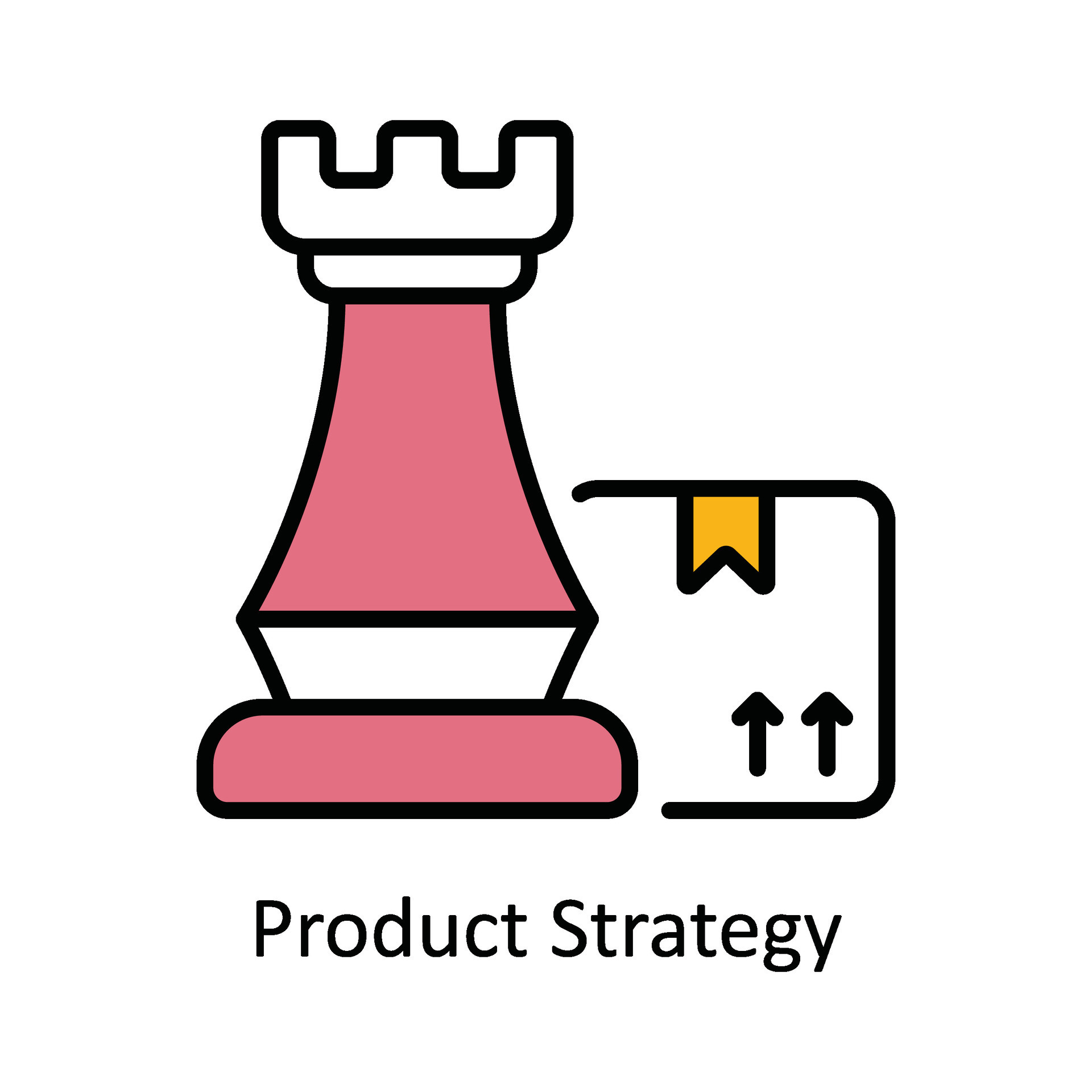 Product Strategy Vector Fill outline Icon Design illustration. Product ...
