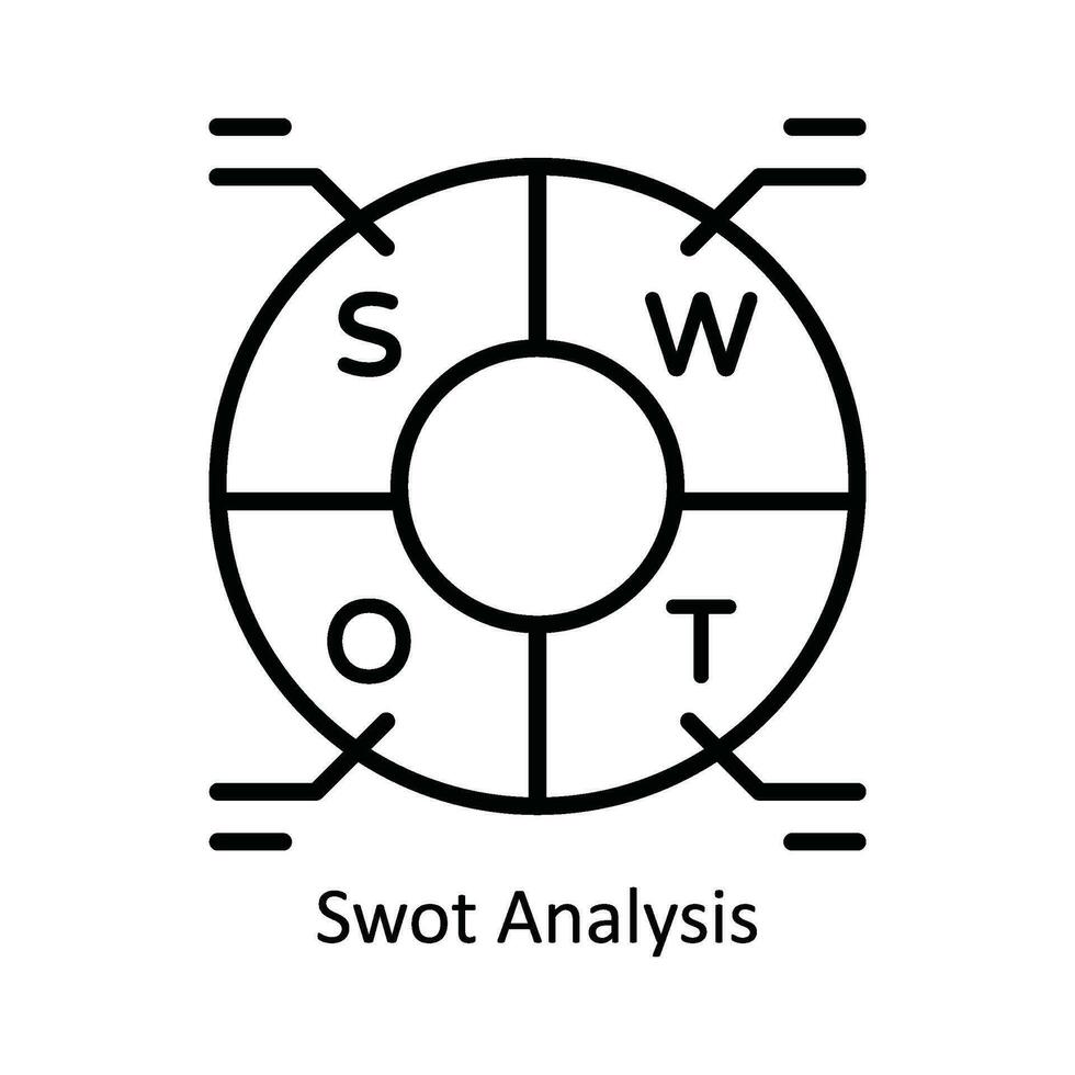 Swot Analysis Vector outline Icon Design illustration. Product ... Swot Analysis Vector outline Icon Design illustration. Product ...