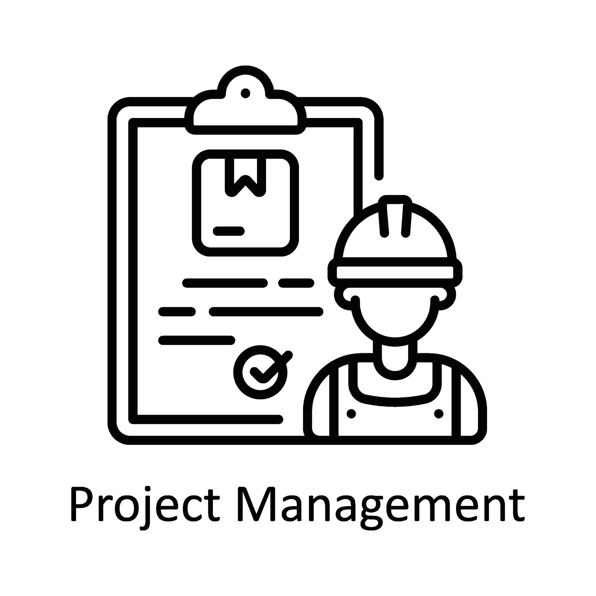 Project Management Vector Outline Icon Design Illustration Smart