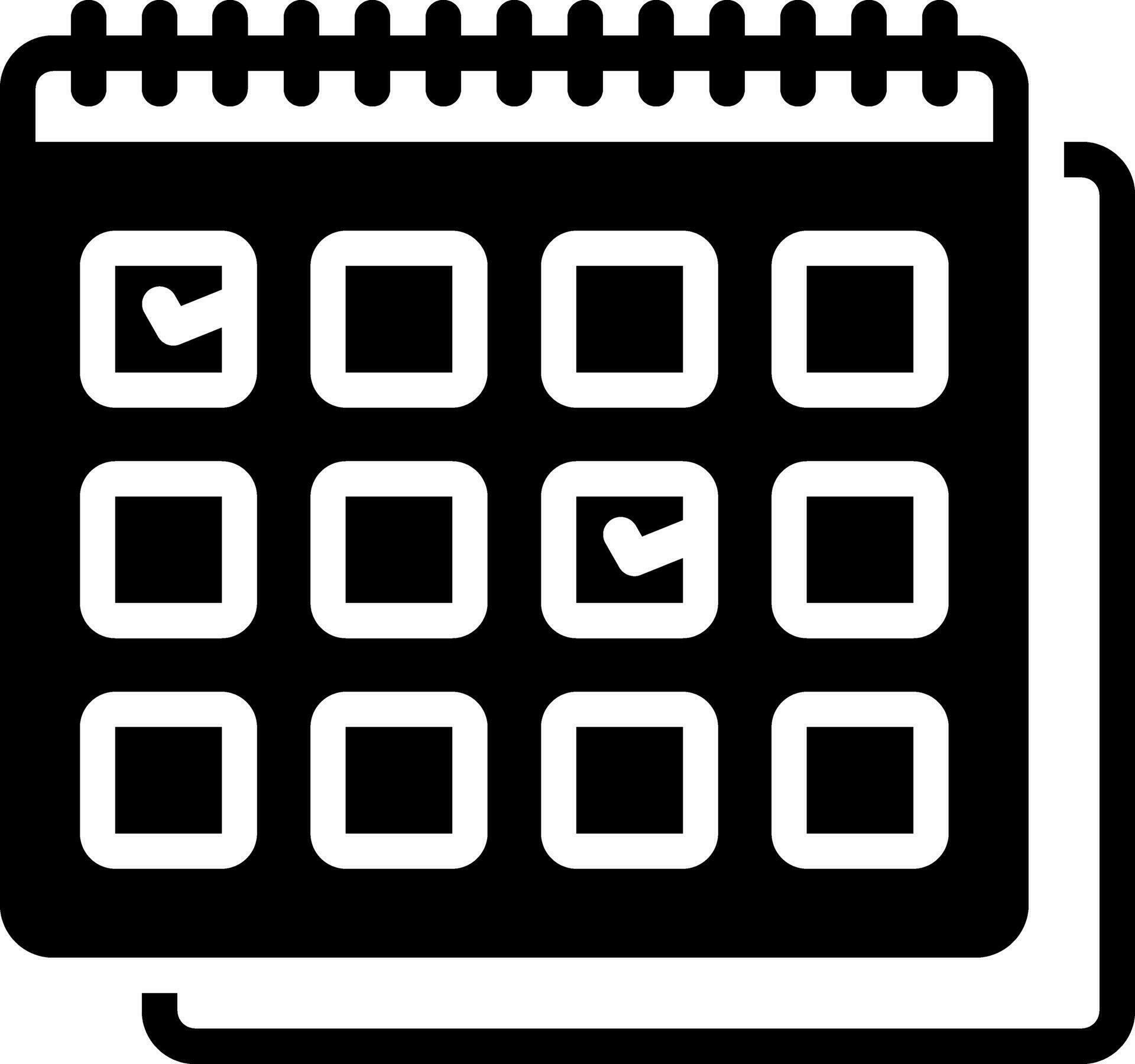 solid icon for weekly 26546145 Vector Art at Vecteezy