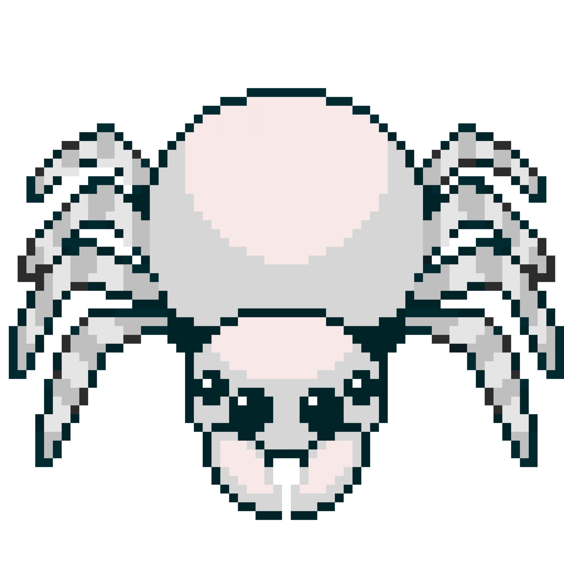 An 8-bit retro-styled pixel-art illustration of a white tarantula. 26547571 PNG