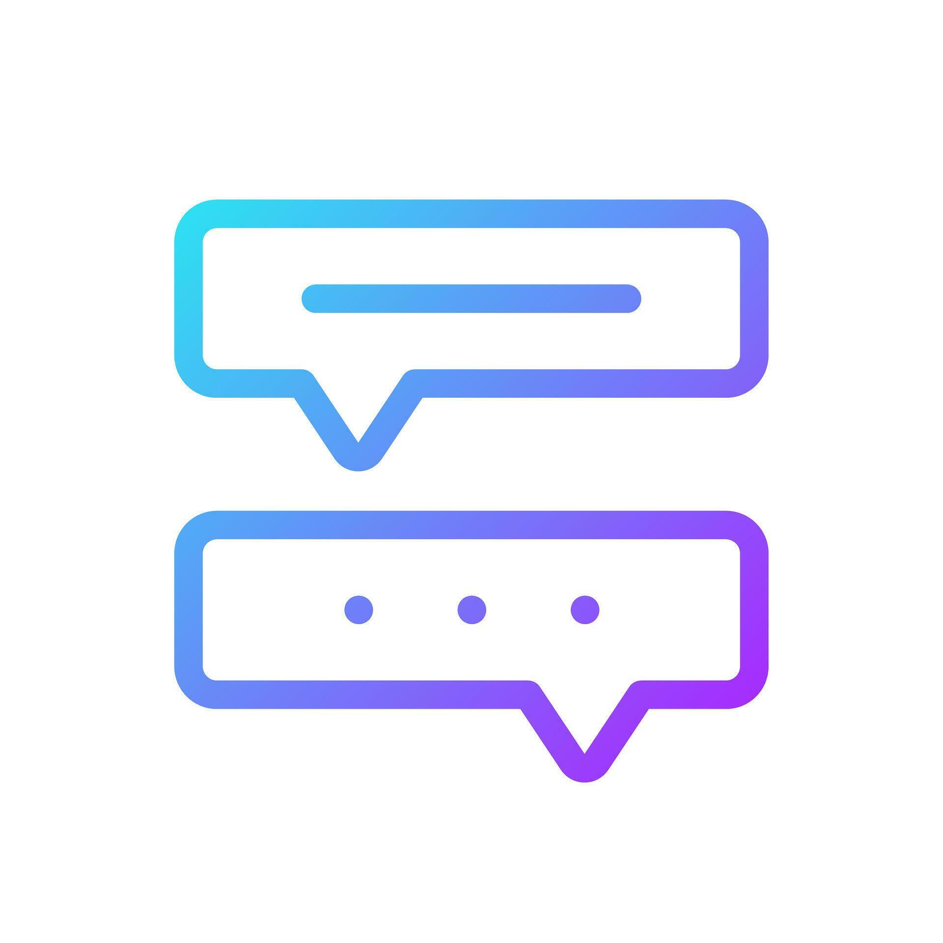 Communication With Chat Bot Pixel Perfect Gradient Linear Ui Icon Automated Communication Line