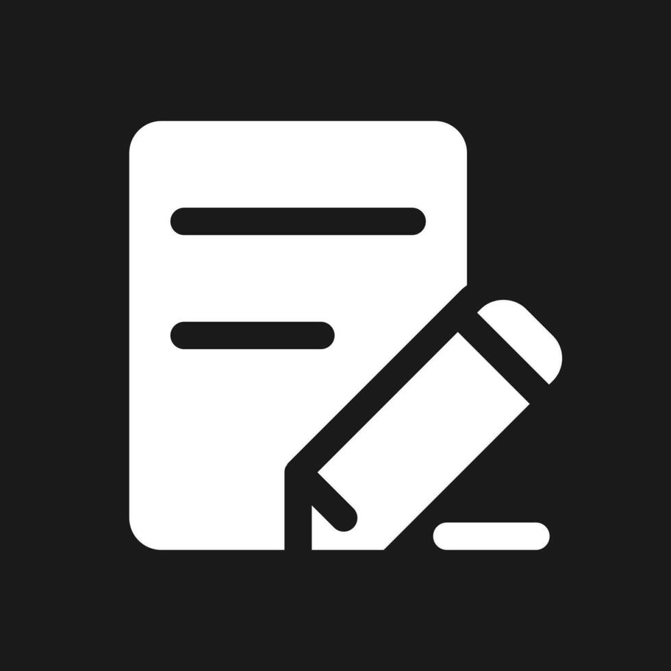 Edit Text Dark Mode Glyph Ui Icon Handwriting Feature Digital Translator User Interface