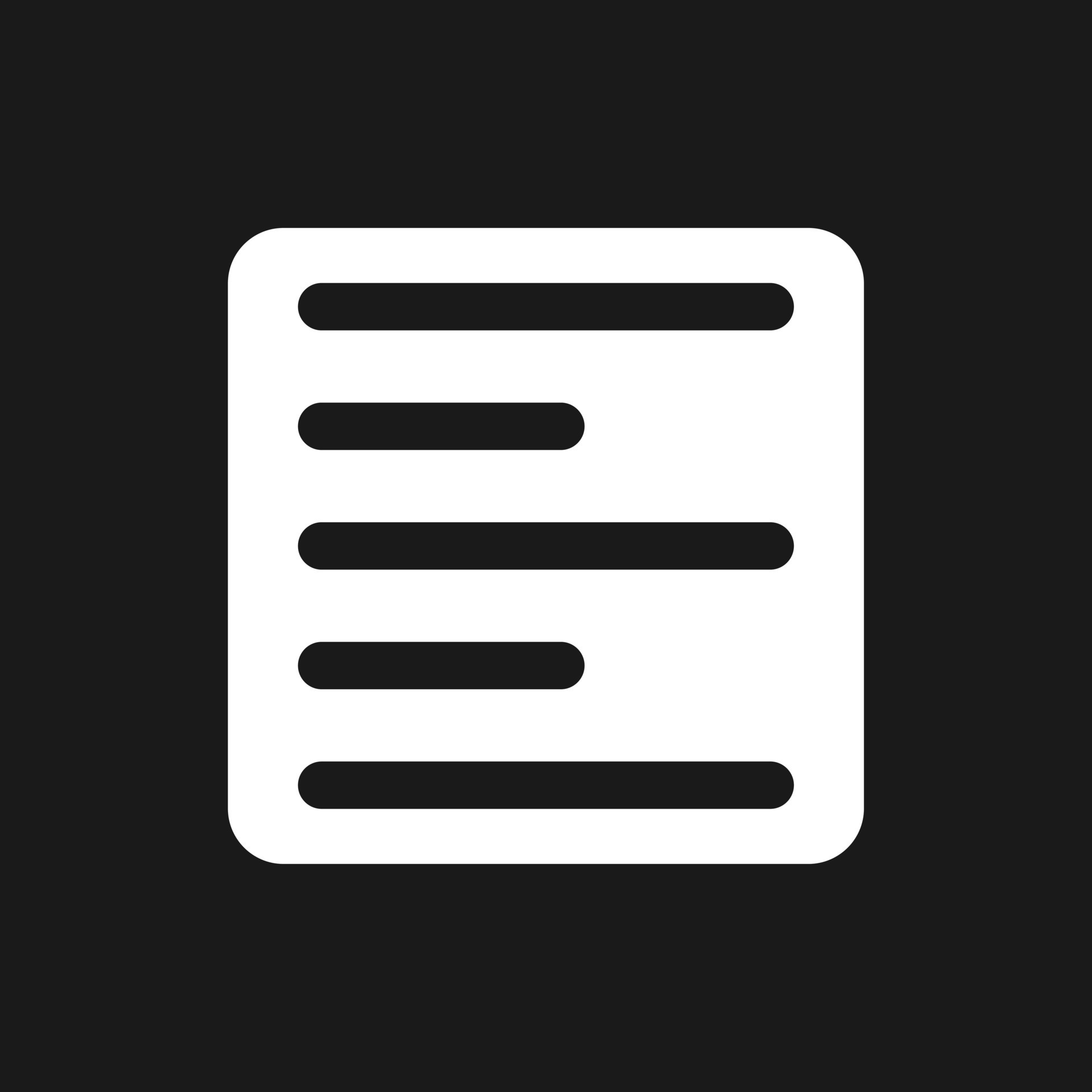 Text Dark Mode Glyph Ui Icon Full Document Translation Information User Interface Design