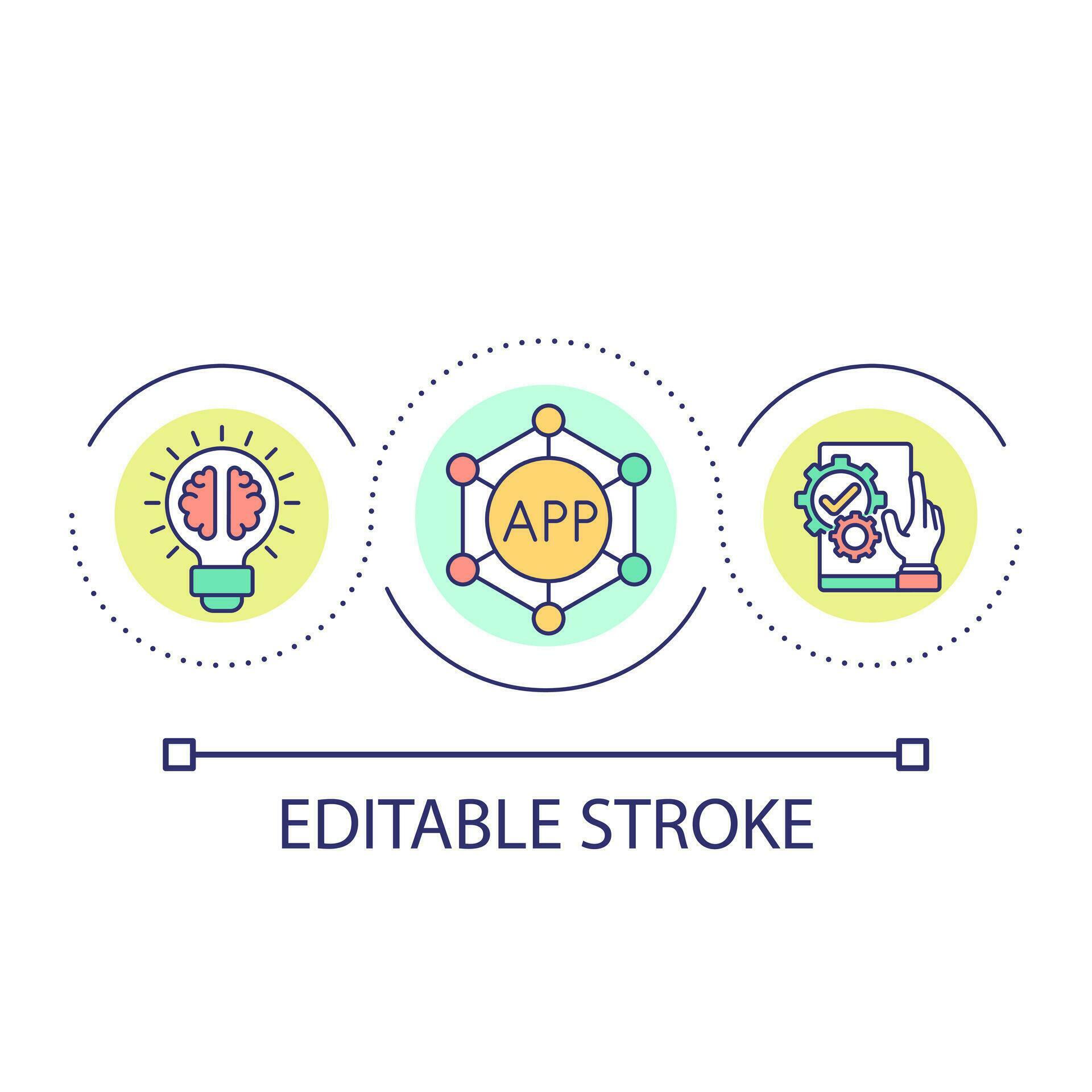 App Development Loop Concept Icon Software Adjustment Application Optimization Solve Problem