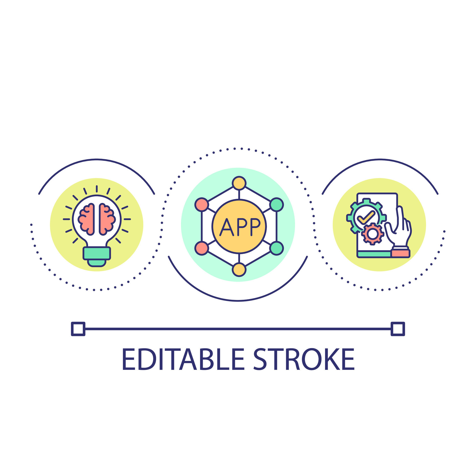 App Development Loop Concept Icon Software Adjustment Application Optimization Solve Problem