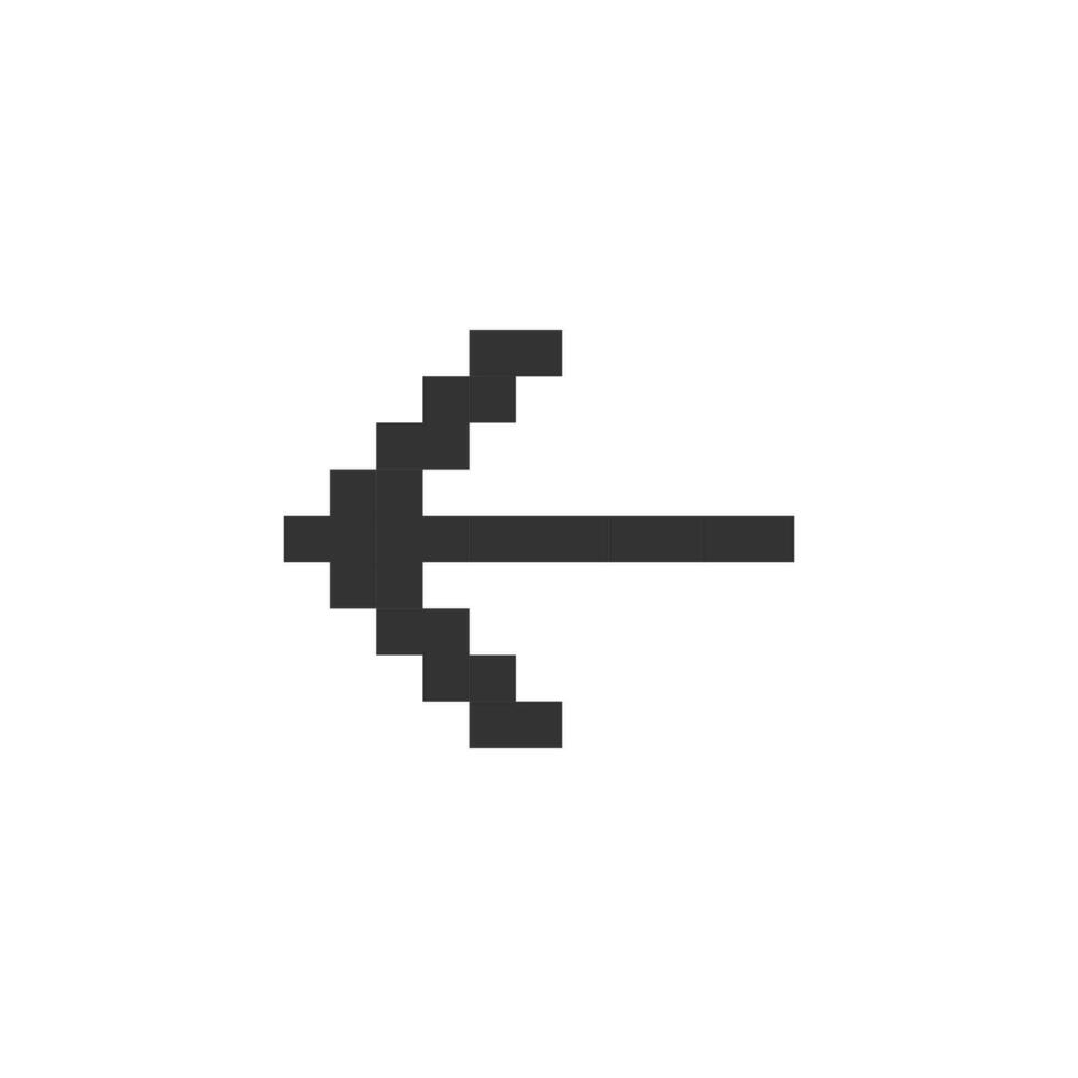 Leftwards Arrow Pixelated Ui Icon Pressing Left Setting Menu Selection Mode Editable 8bit
