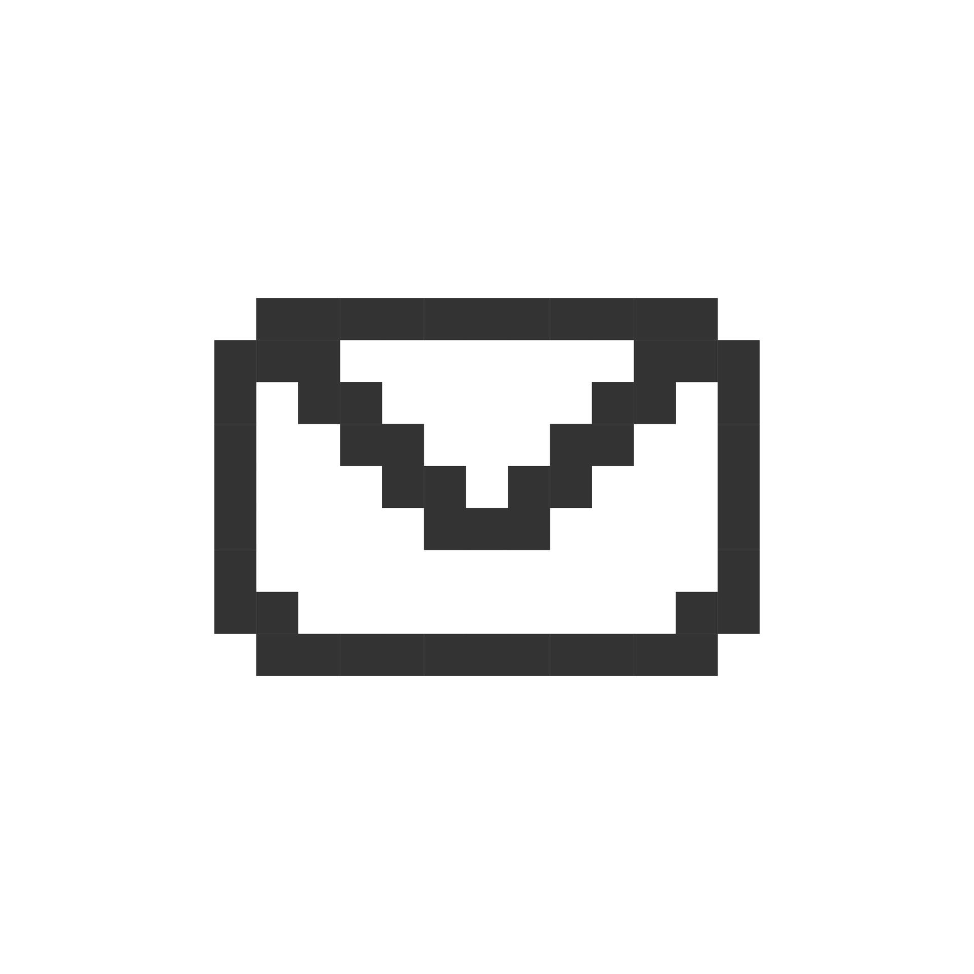 Unread Message Pixelated Ui Icon Text Messaging Service Email Notification Editable 8bit