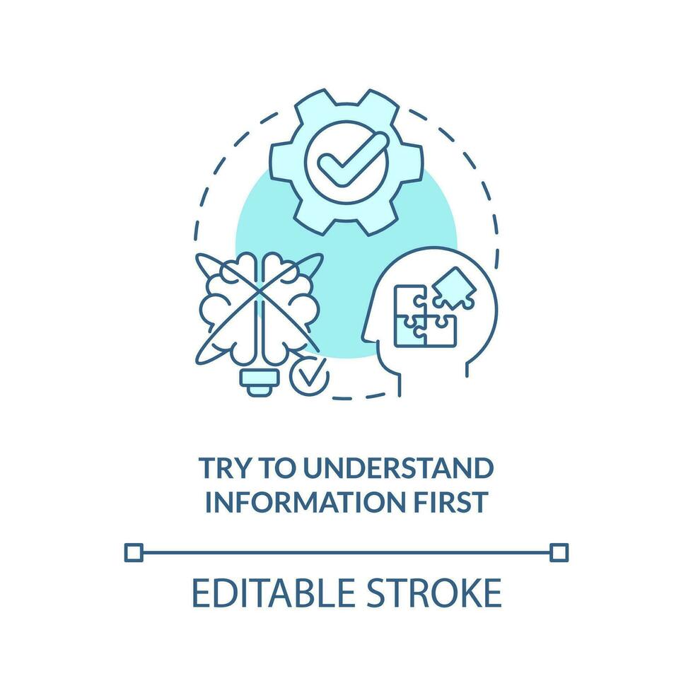 Improve Information Understanding Concept Turquoise Icon Memorization