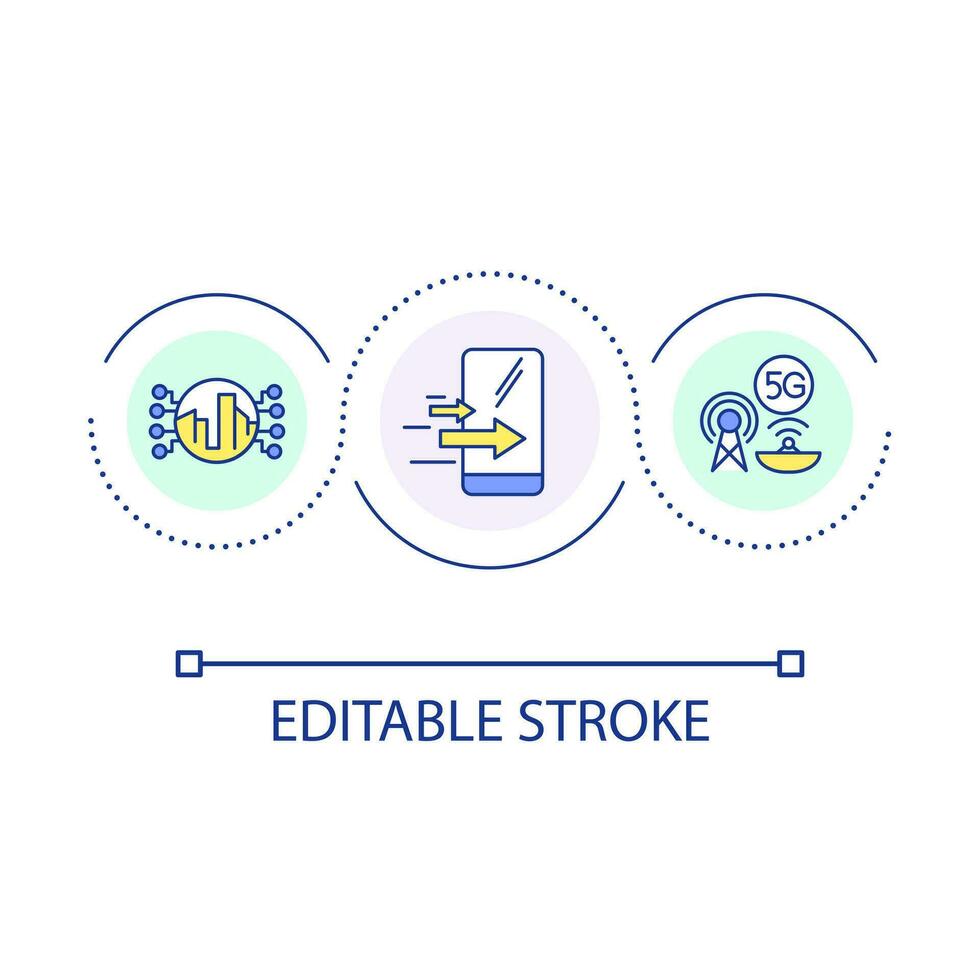 Wireless Communication Loop Concept Icon 5g Connection Iot Technology Telecommunication