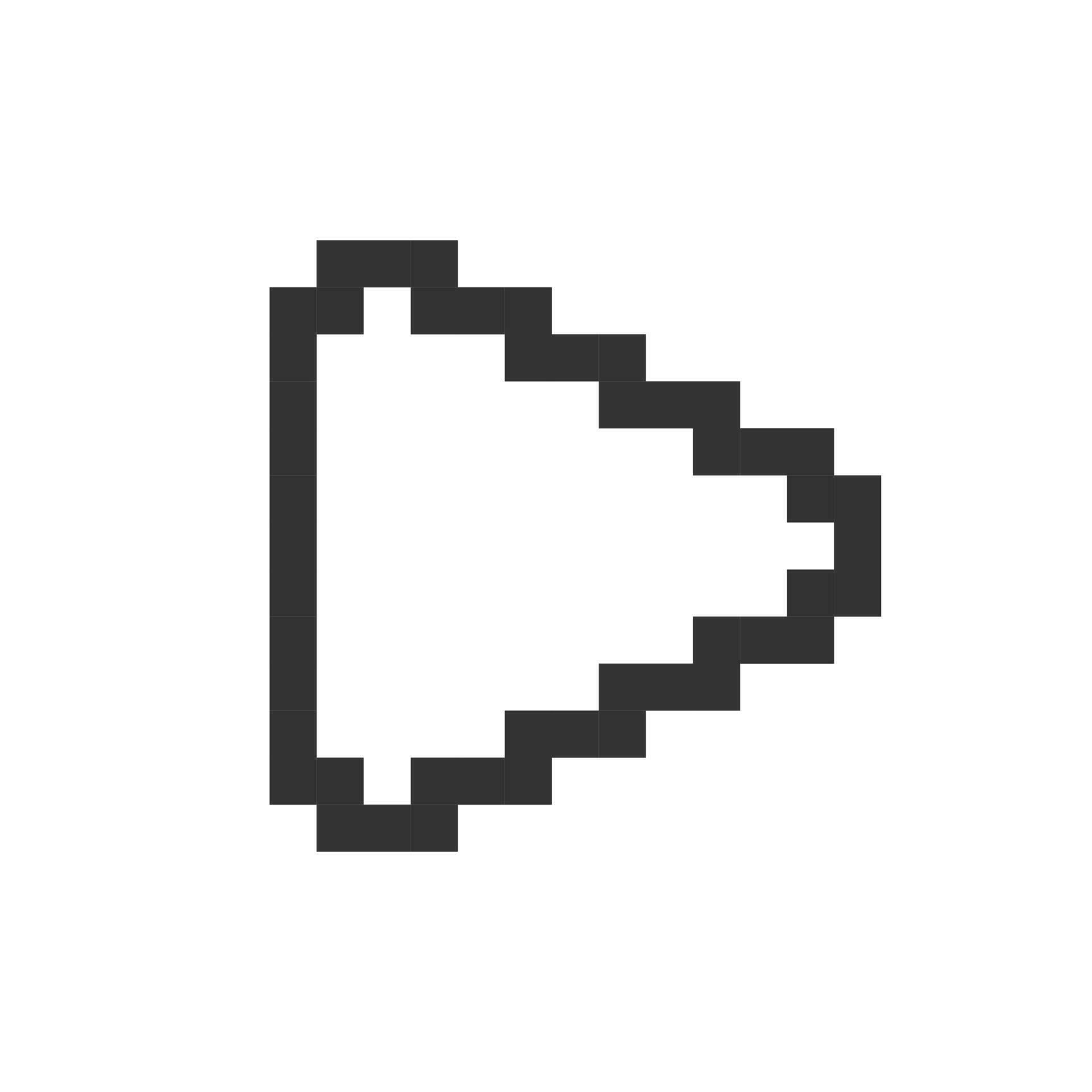 Play button pixelated ui icon. Music player bar. Playing multimedia file. Playback. Editable ...