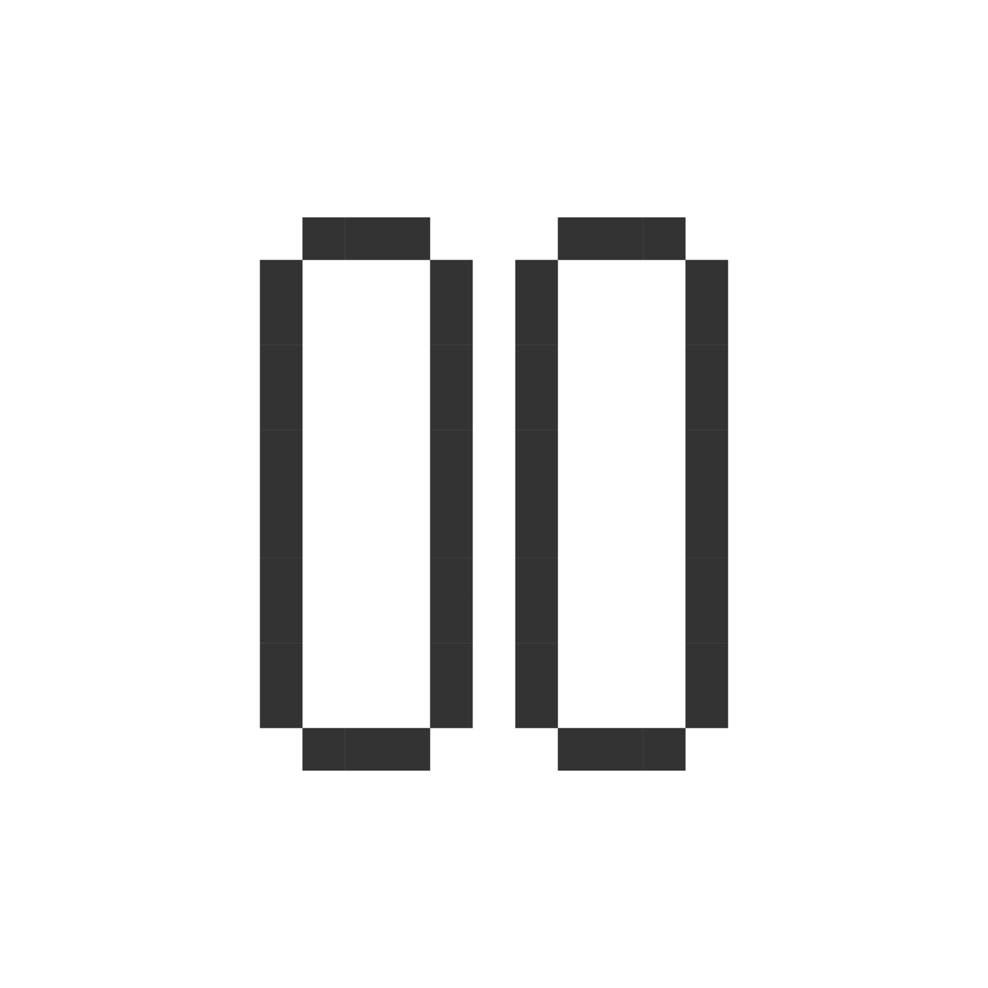 Pause button pixelated ui icon. Music player bar. Playing multimedia file. Watching video ...