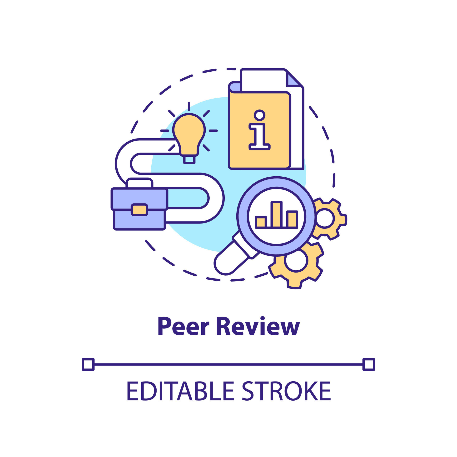 Peer review concept icon. Successfully managing merger abstract idea ...
