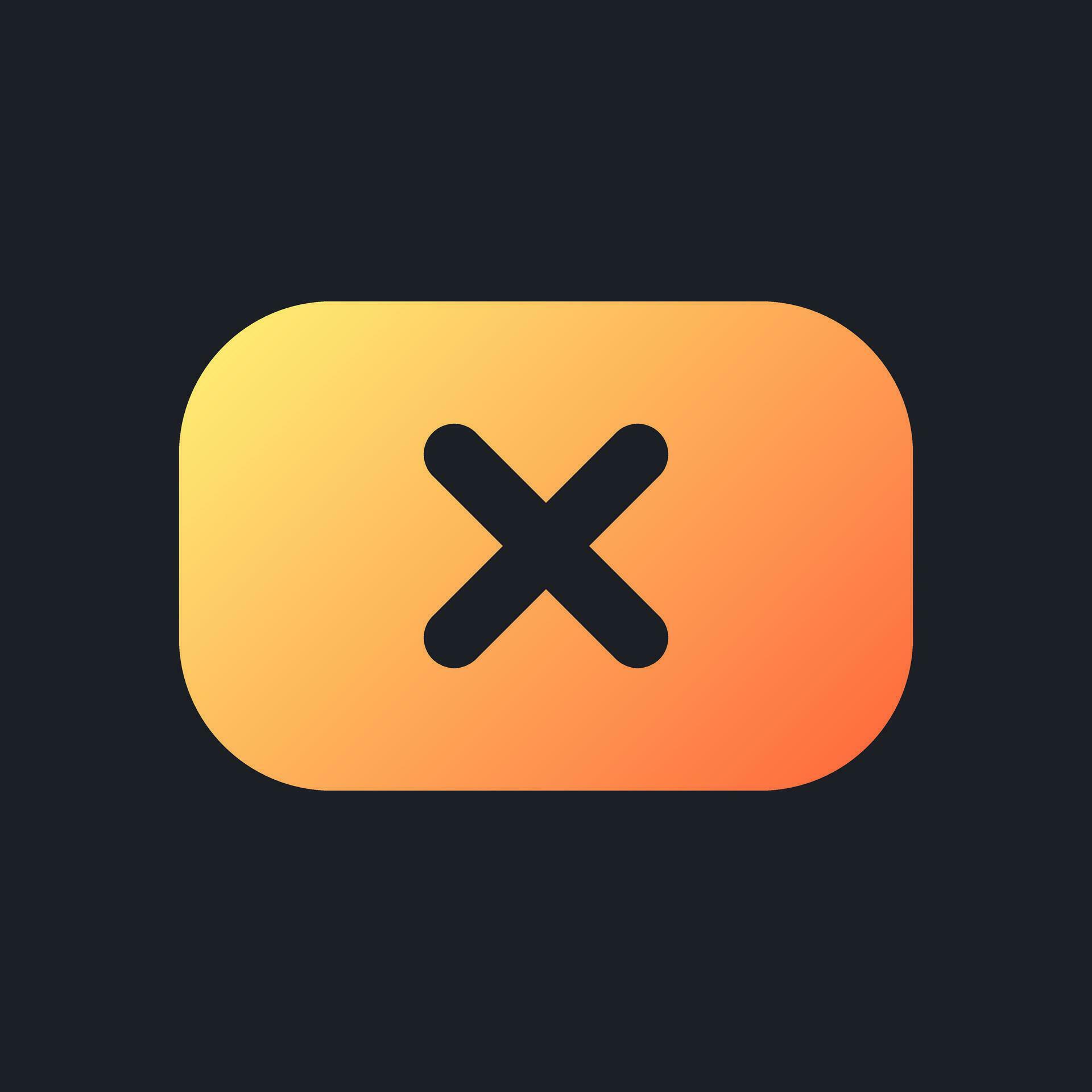 Remove Background Orange Solid Gradient Ui Icon For Dark Theme