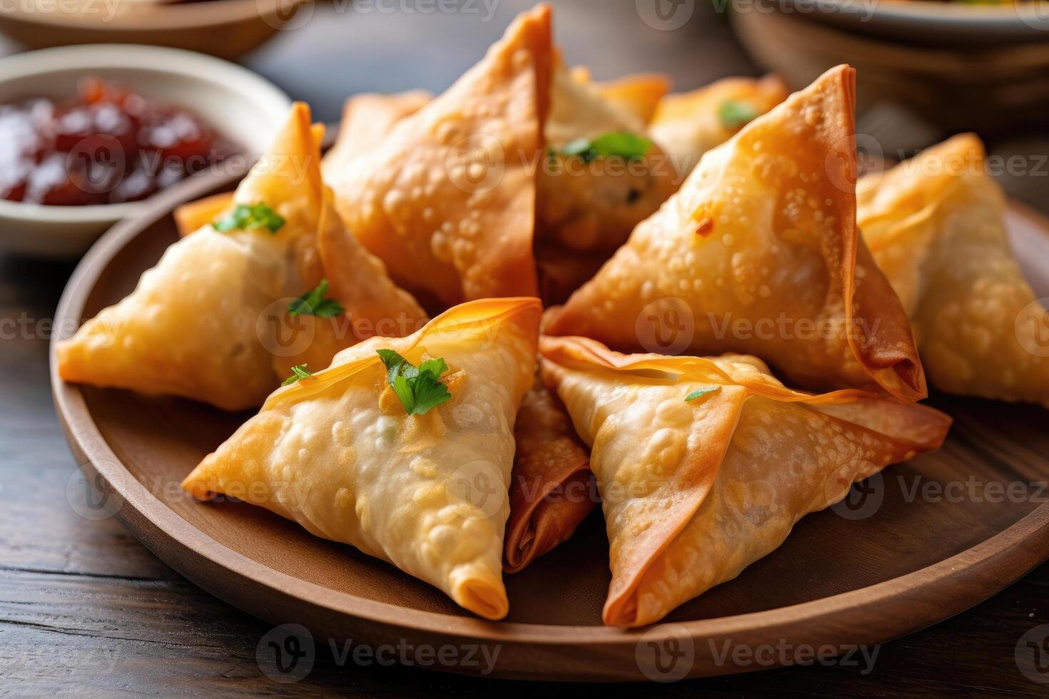 samosa in the kitchen table Food Photography 26553215 Stock Photo at ...