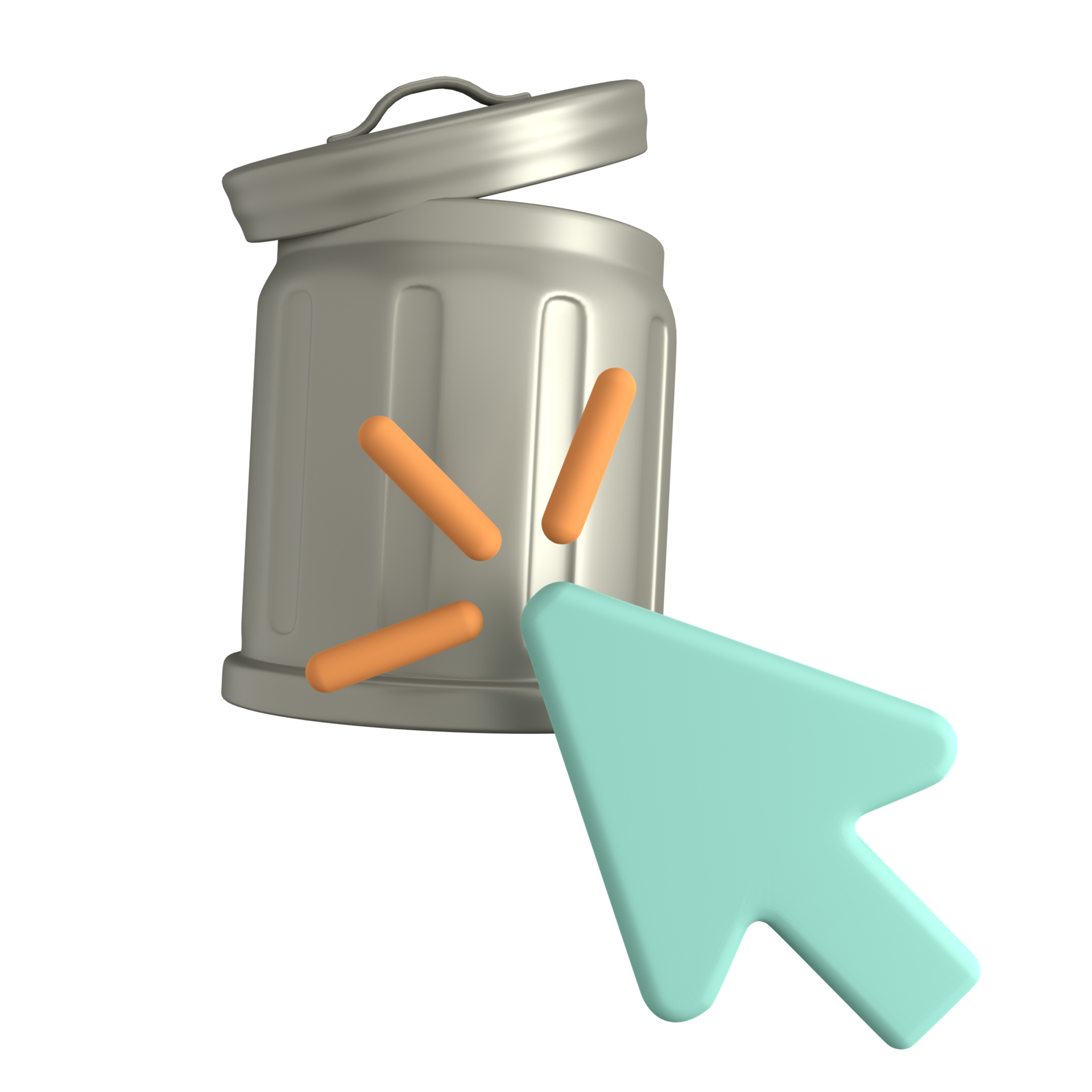 Click Trash 3D icon 26553330 PNG
