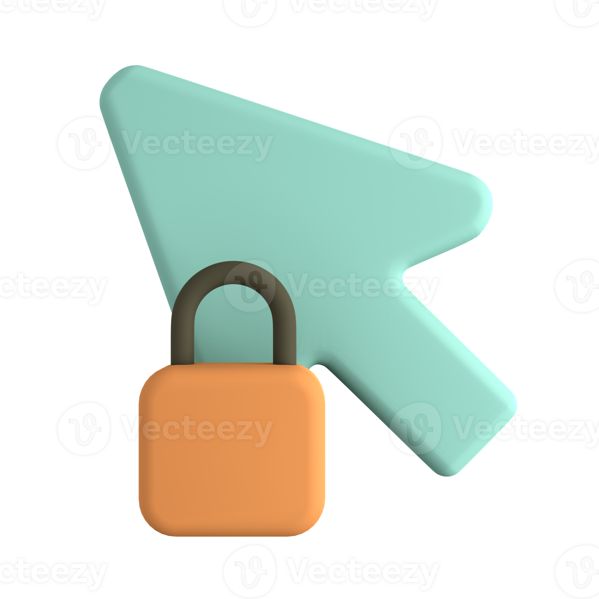 Lock Cursor 3D icon 26553339 PNG