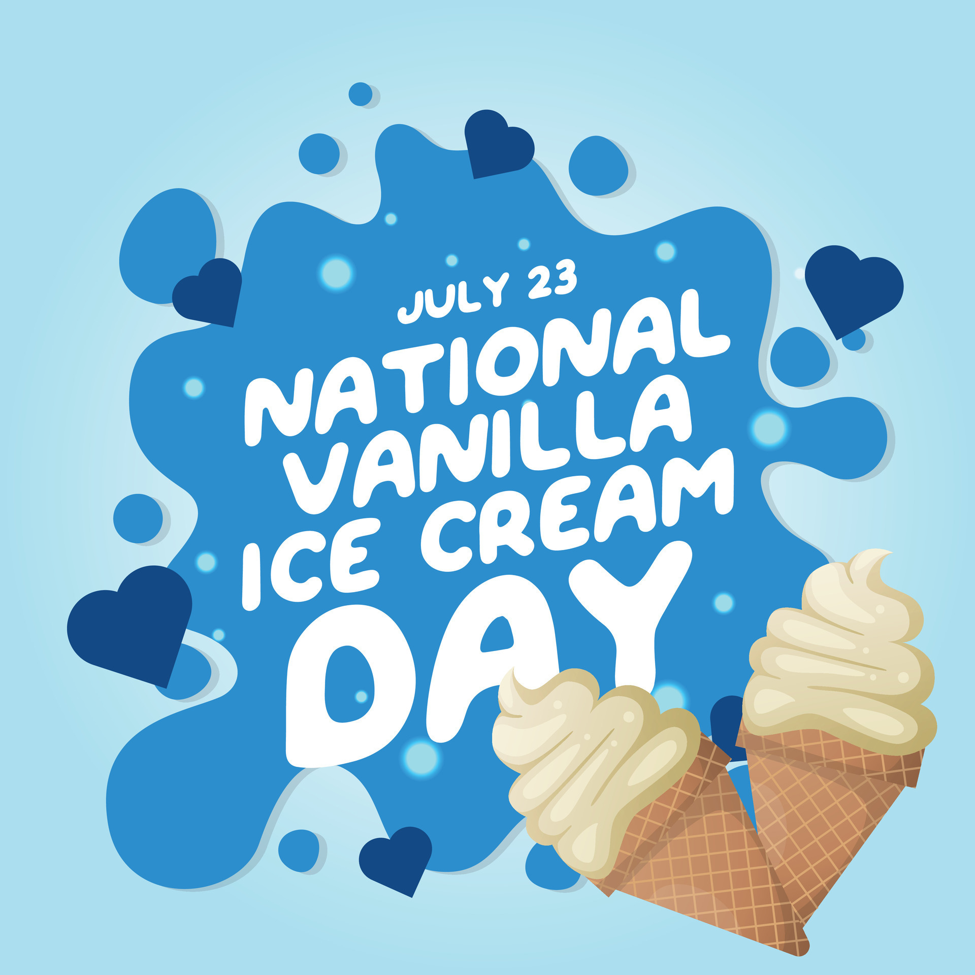 Vector Graphic Of National Vanilla Ice Cream Day Good For National Vanilla Ice Cream Day