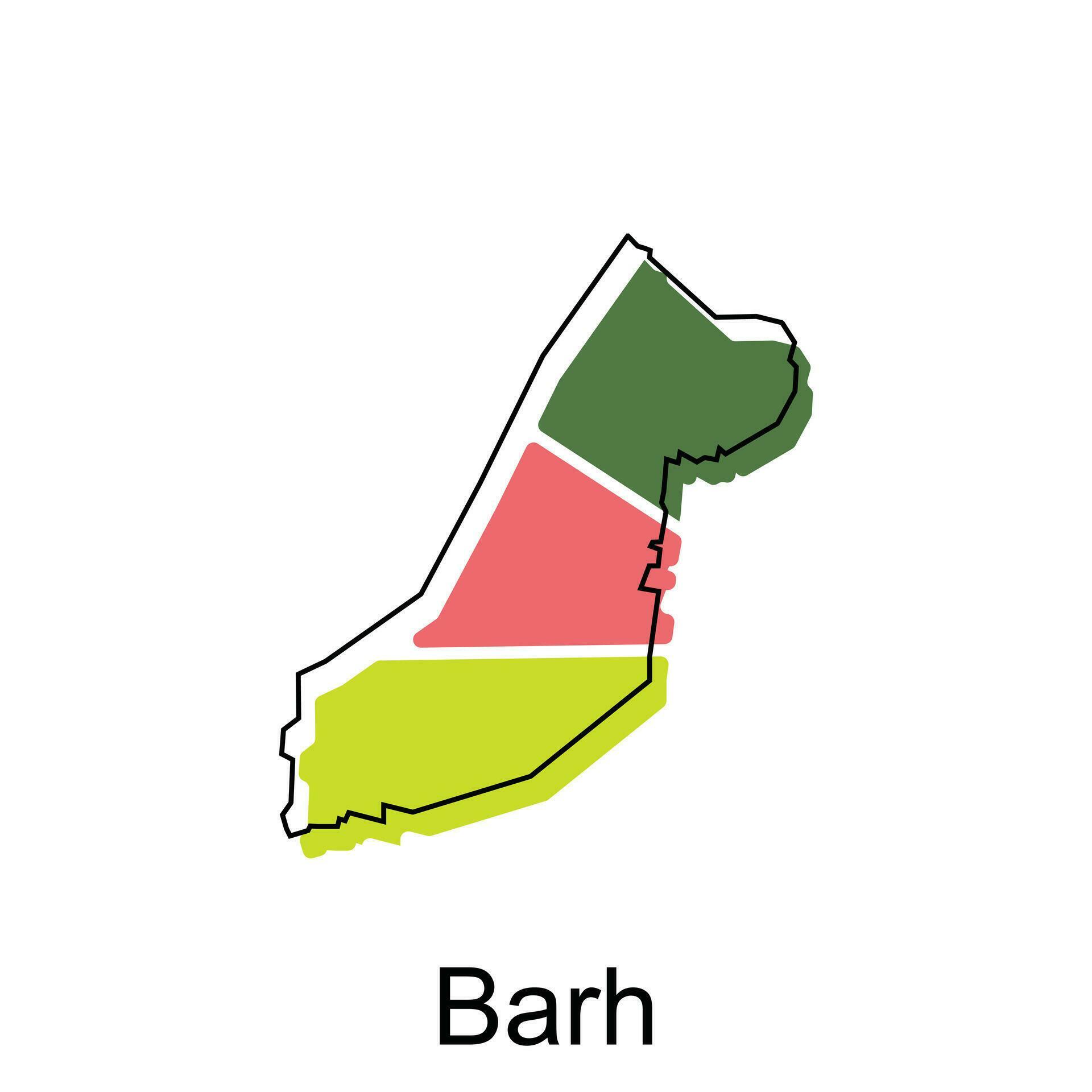 Barh map illustration design, vector template with outline graphic ...