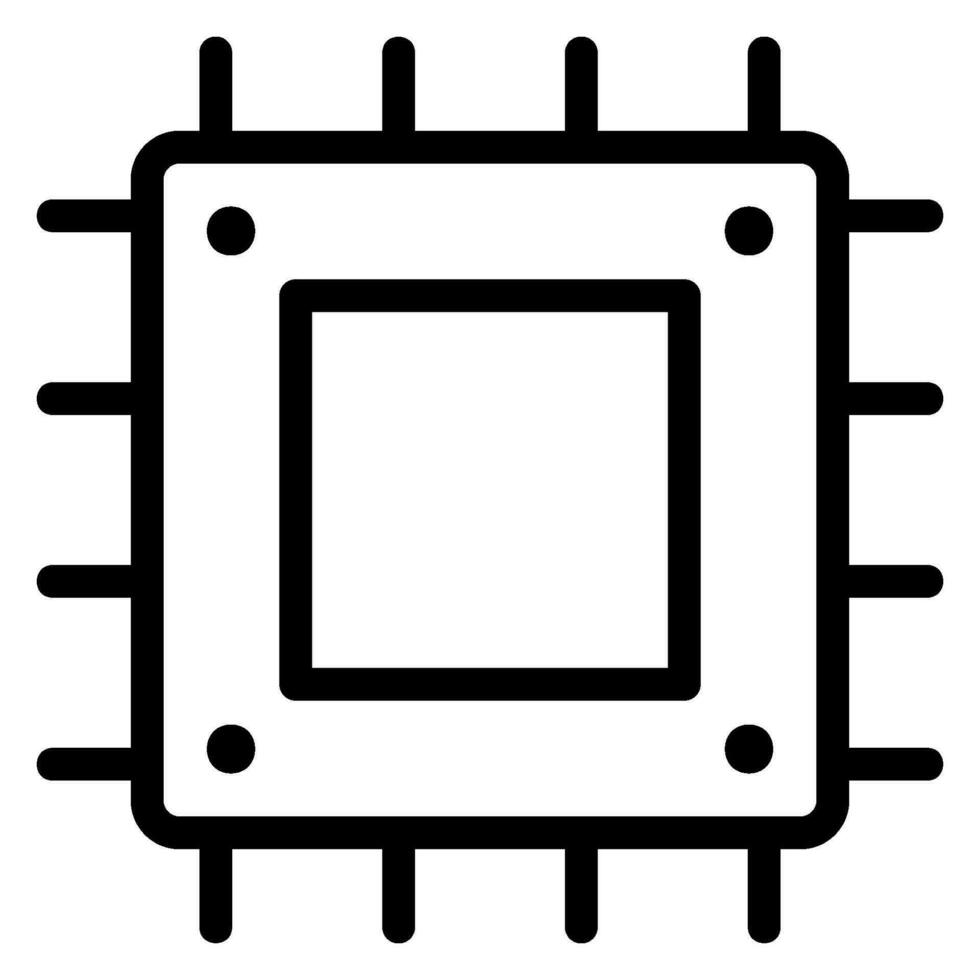 microprocessor line icon 26561327 Vector Art at Vecteezy