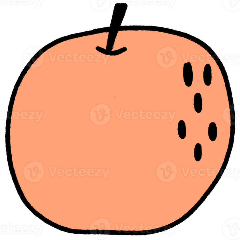 Orange Doodle Illustration 26562347 Png
