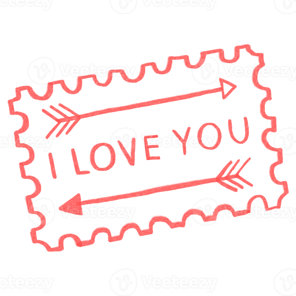 Decorative Sticker Badge Stamp I Love You 26562532 Png