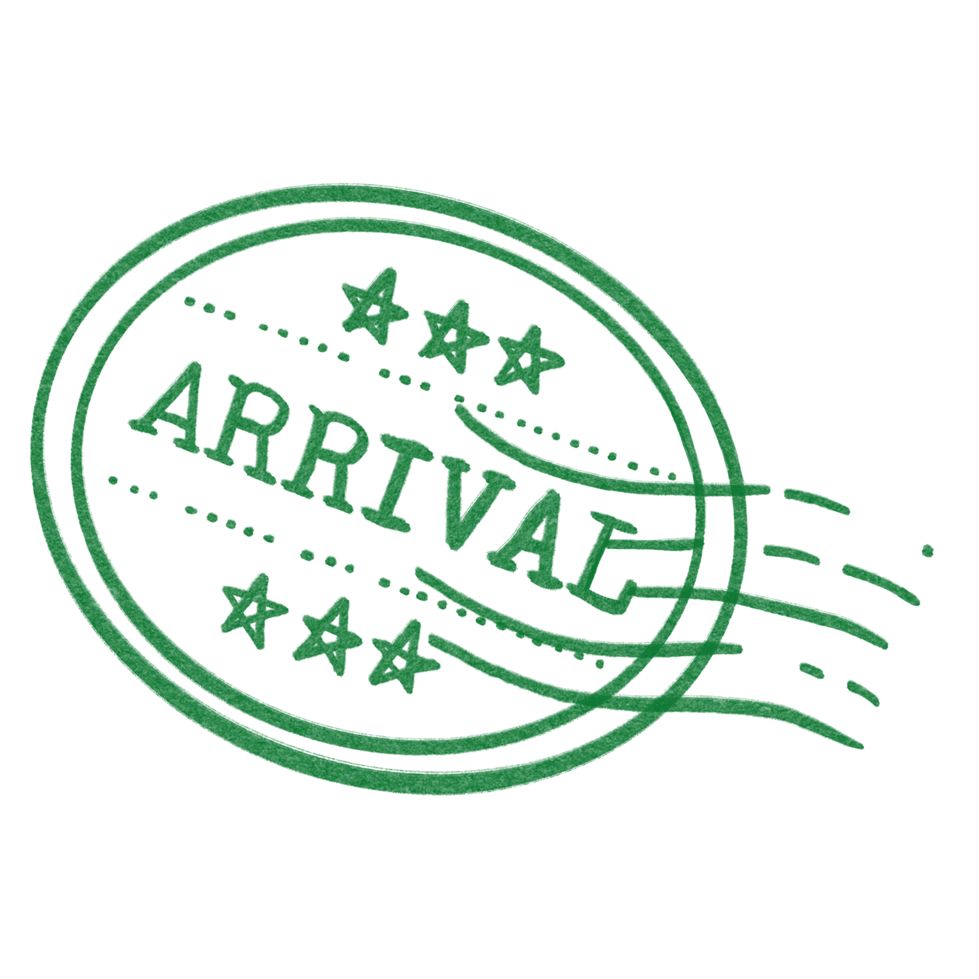 Decorative Sticker Badge Stamp Arrival Airport Immigration 26562579 Png