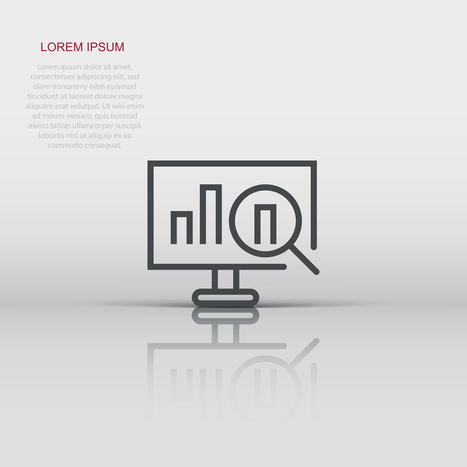 Website analytics icon in flat style. SEO data vector illustration on ...