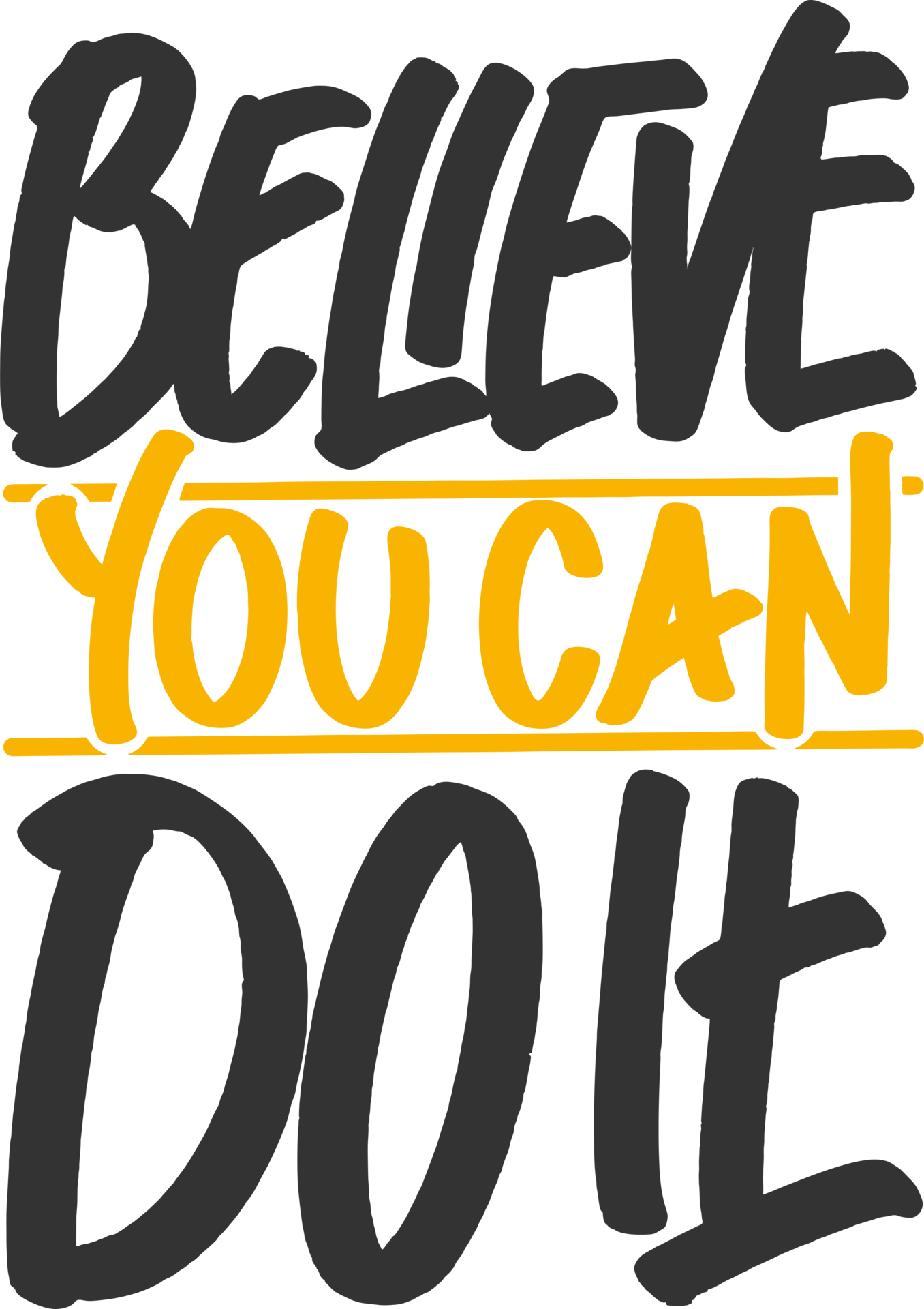 Believe You Can Do It Motivational Typography Quote Design 26565460 Png