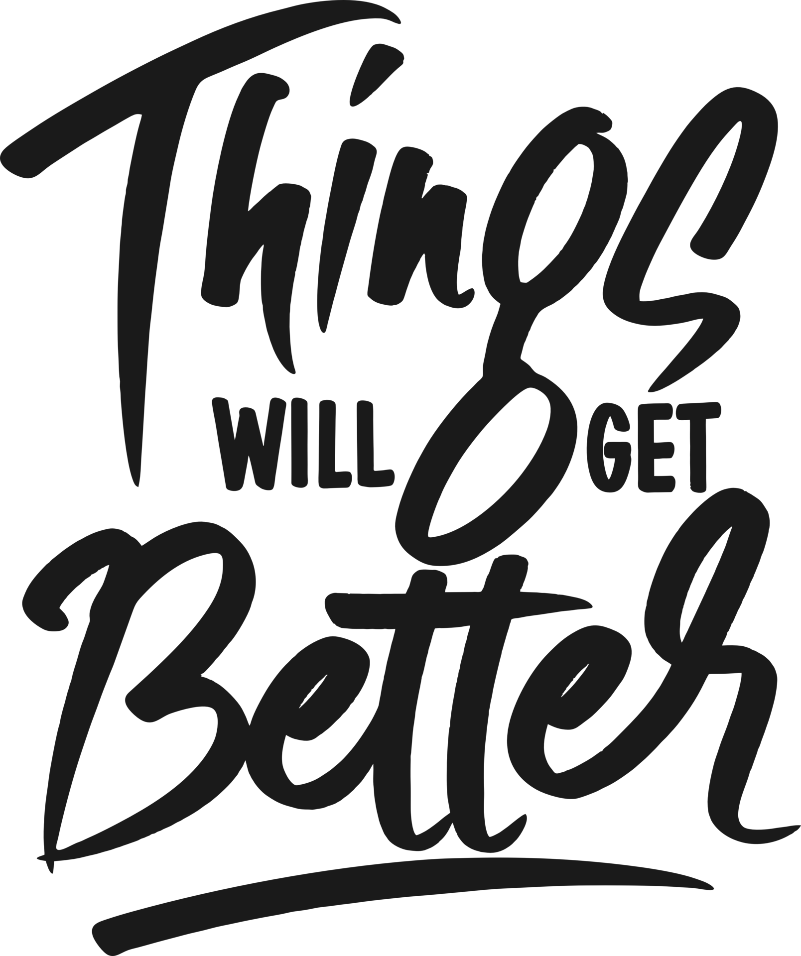 Things Will Get Better Motivational Typography Quote Design 26565610 Png