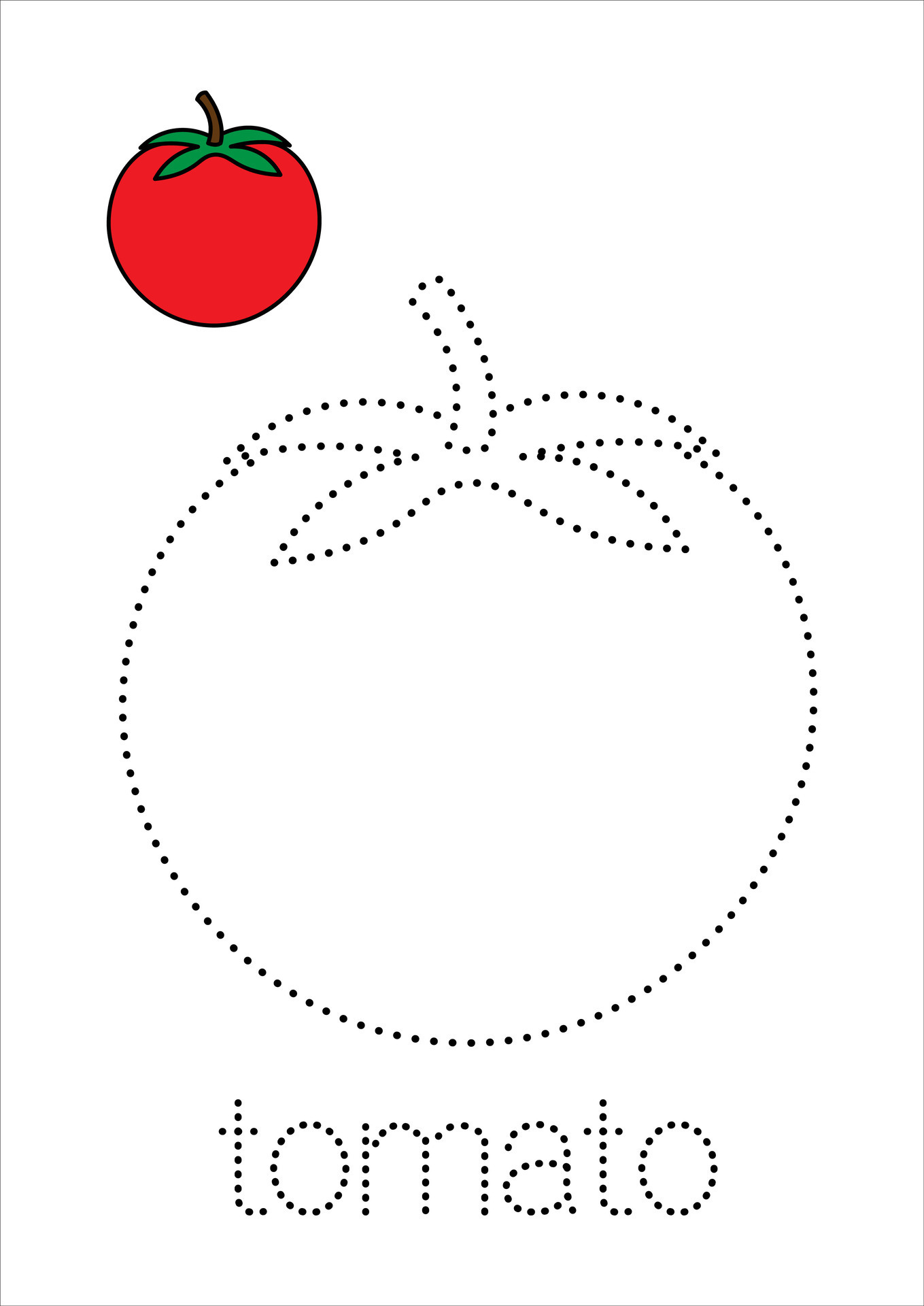 Tomato Trace and Color 26567181 Vector Art at Vecteezy