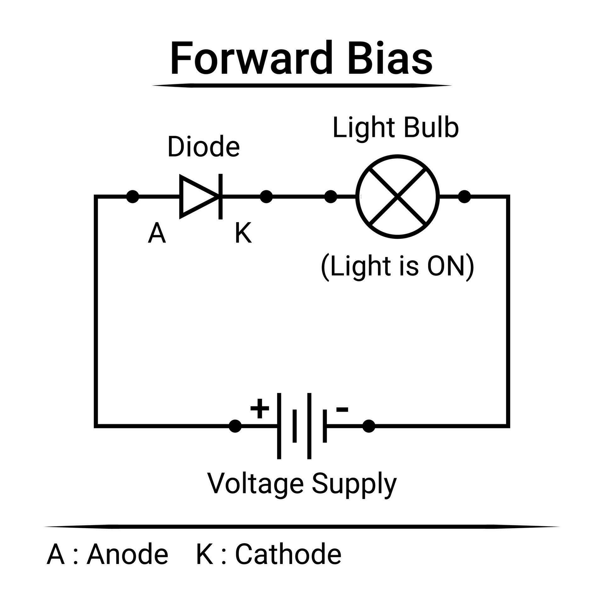 Forward Bias Circuit Diagram 26567194 Vector Art at Vecteezy