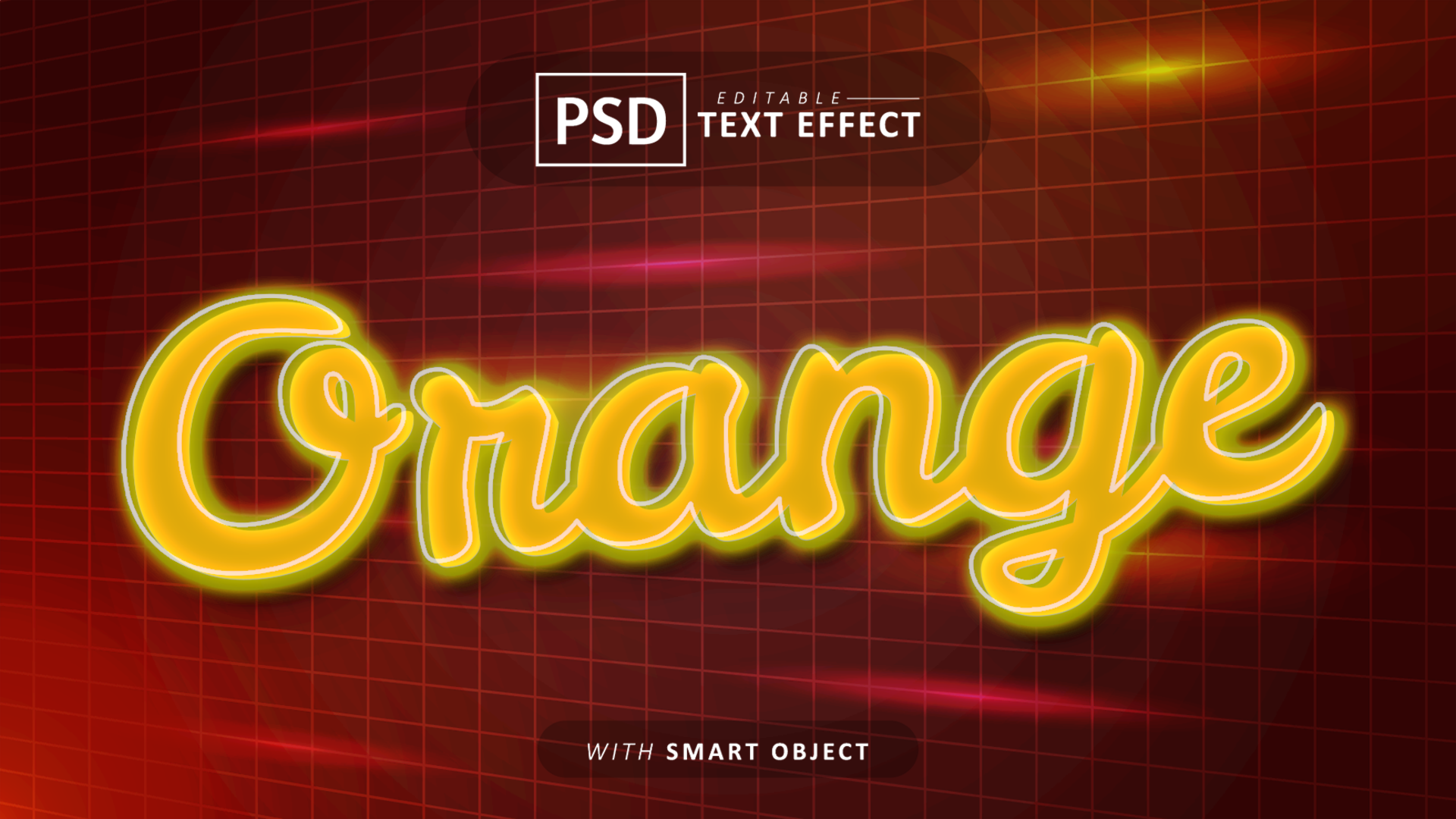 Orange Glow Neon Style Text Effect 26574803 Psd