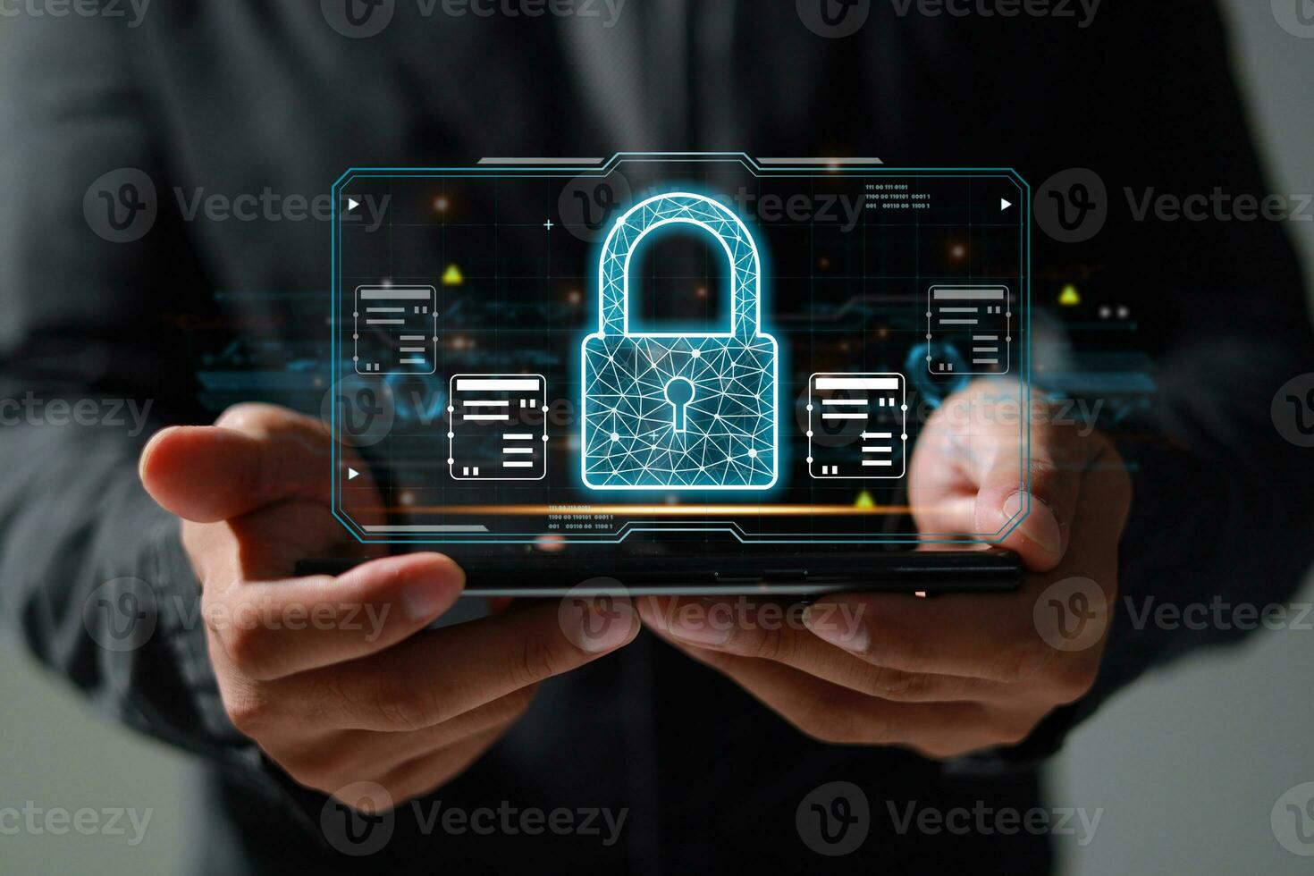 Protection Network Security Safe Your Data Concept Digital Crime By An